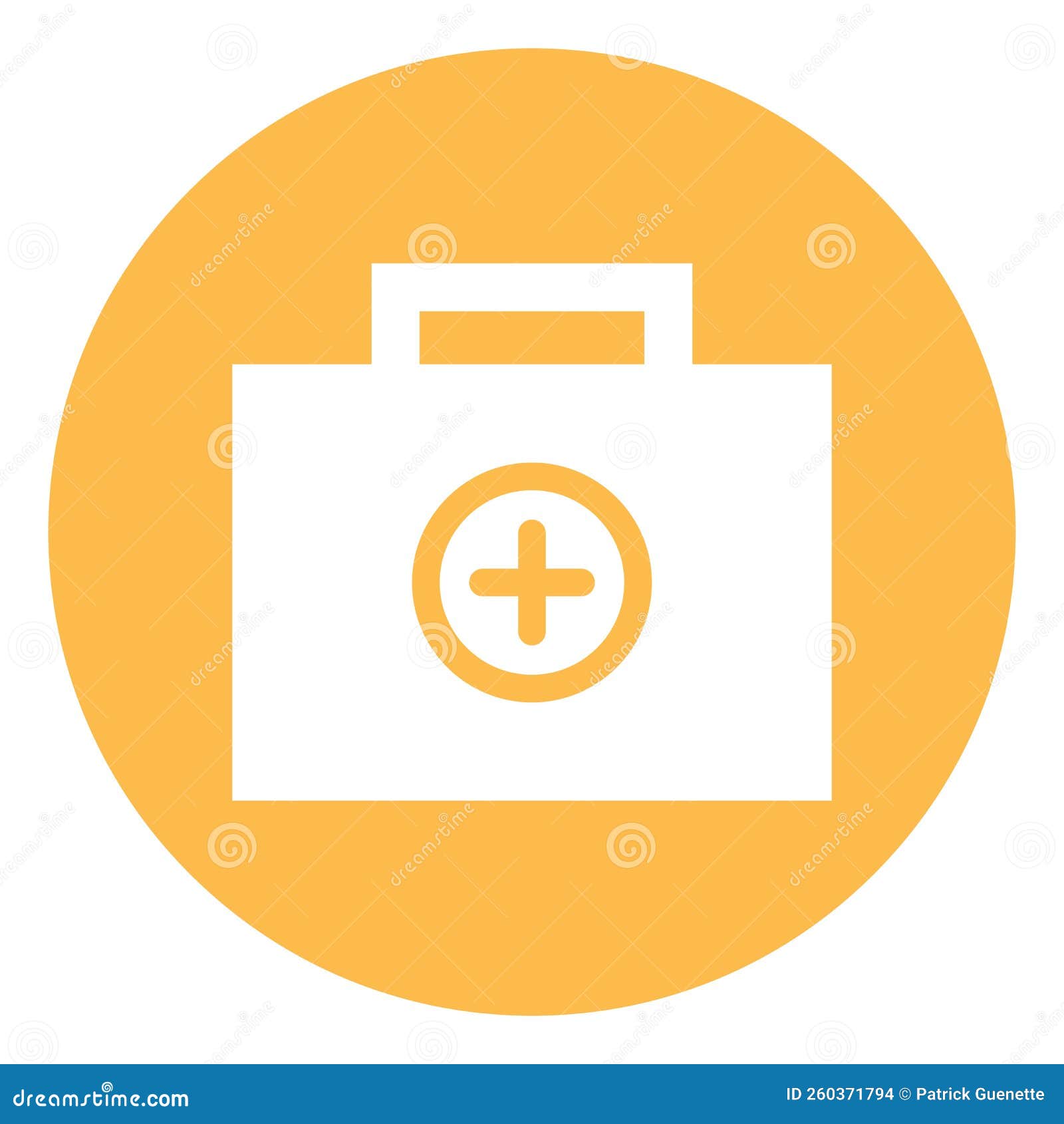 Medical kit, icon stock vector. Illustration of medicine - 260371794