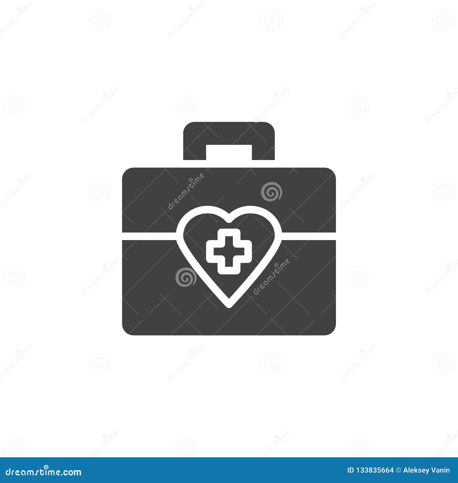 Medical kit vector icon stock vector. Illustration of medicine - 133835664