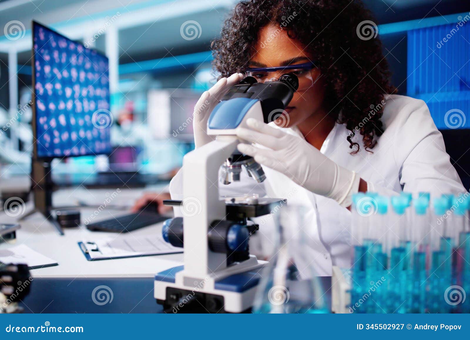 Medical Lab Scientist Woman Doing Research in Laboratory Stock Image ...