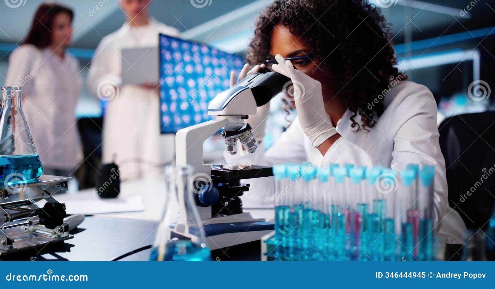 Medical Lab Scientist Woman Doing Research in Laboratory Stock Image ...