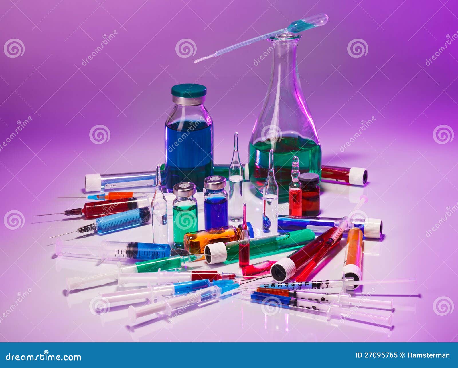 Medical Laboratory Glass Equipment Stock Image - Image of flask, test ...