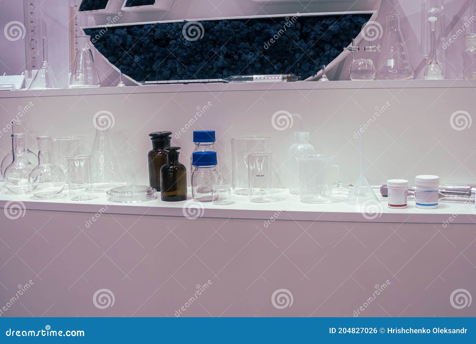 Medical Laboratory Glass Tubes and Flasks Stock Photo - Image of ...