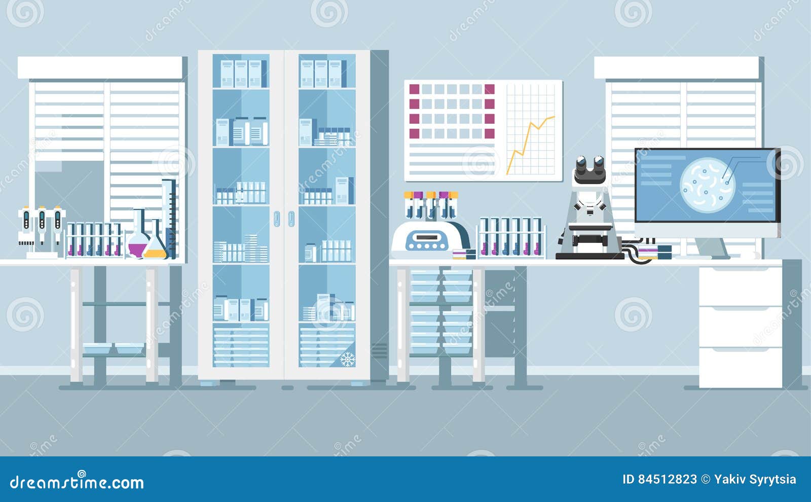 Medical Laboratory Illustration Stock Illustration - Illustration of ...