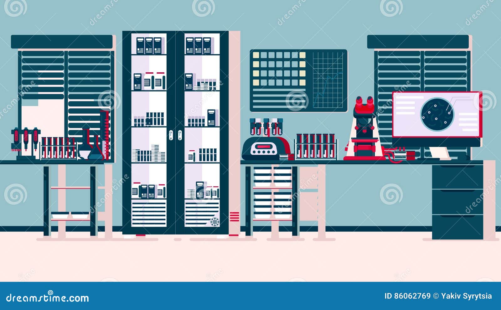Medical Laboratory Illustration Stock Illustration - Illustration of ...