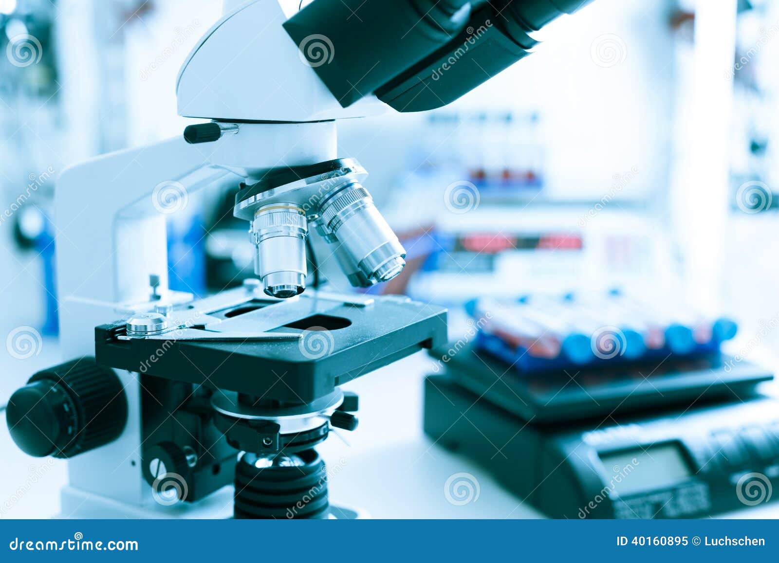 Medical Laboratory Microscope Stock Image - Image of research, clinic ...