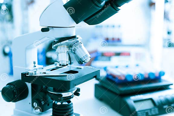 Medical Laboratory Microscope Stock Image - Image of research, clinic ...