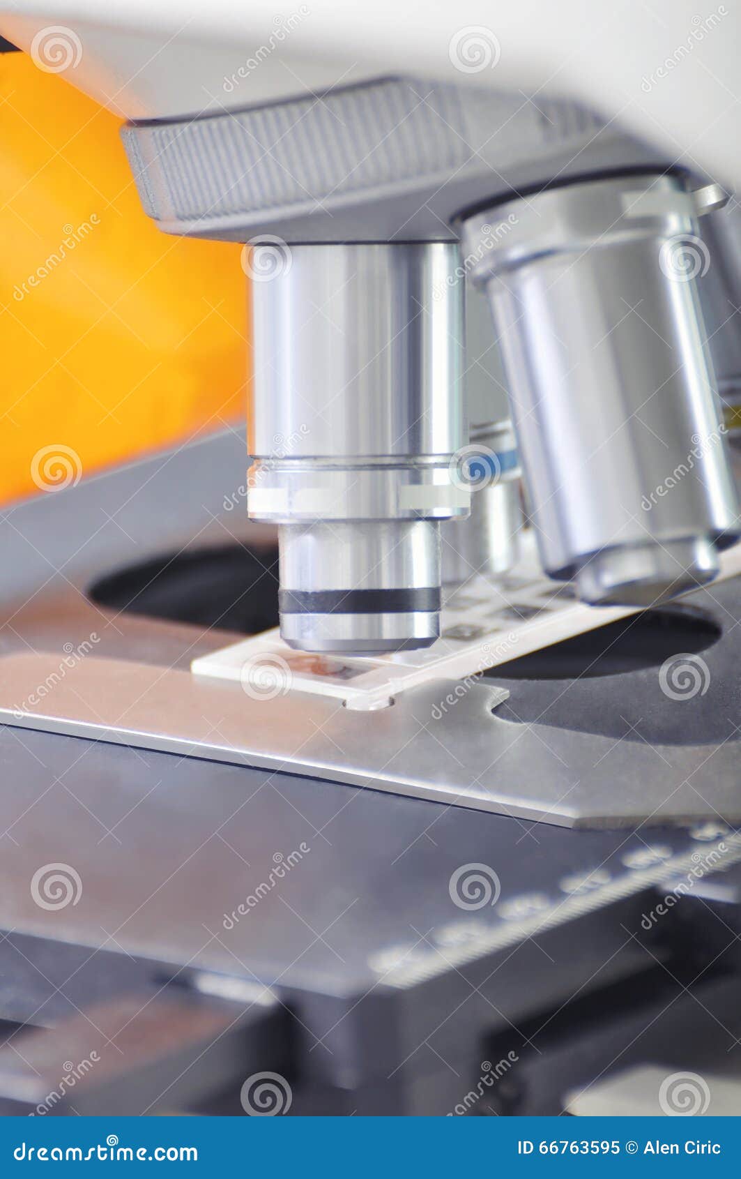Medical Laboratory Microscope. Scientific Research Background. Stock ...