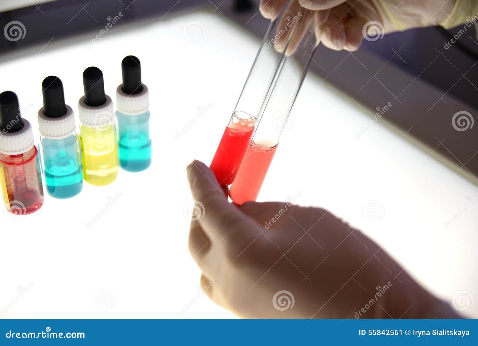 In the Medical Laboratory. Set of Tubes and Stock Image - Image of ...