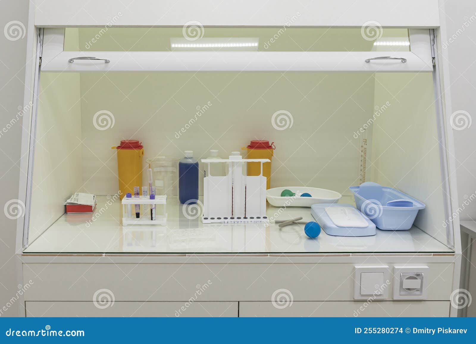 Medical Laboratory Table with Devices and Tools for Analysis and Tests ...