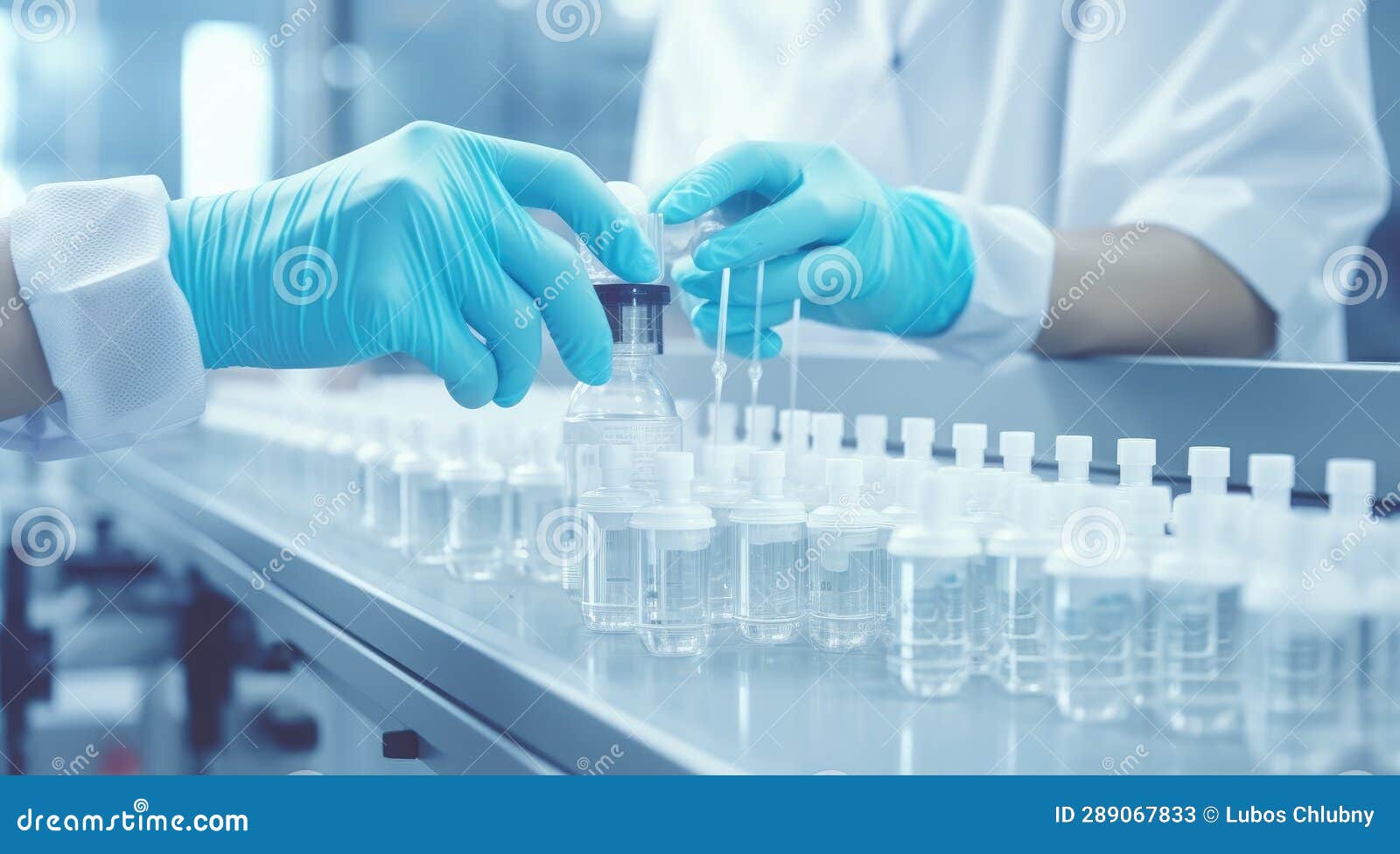 Medical Laboratory and Work with Test Tubes Stock Illustration ...