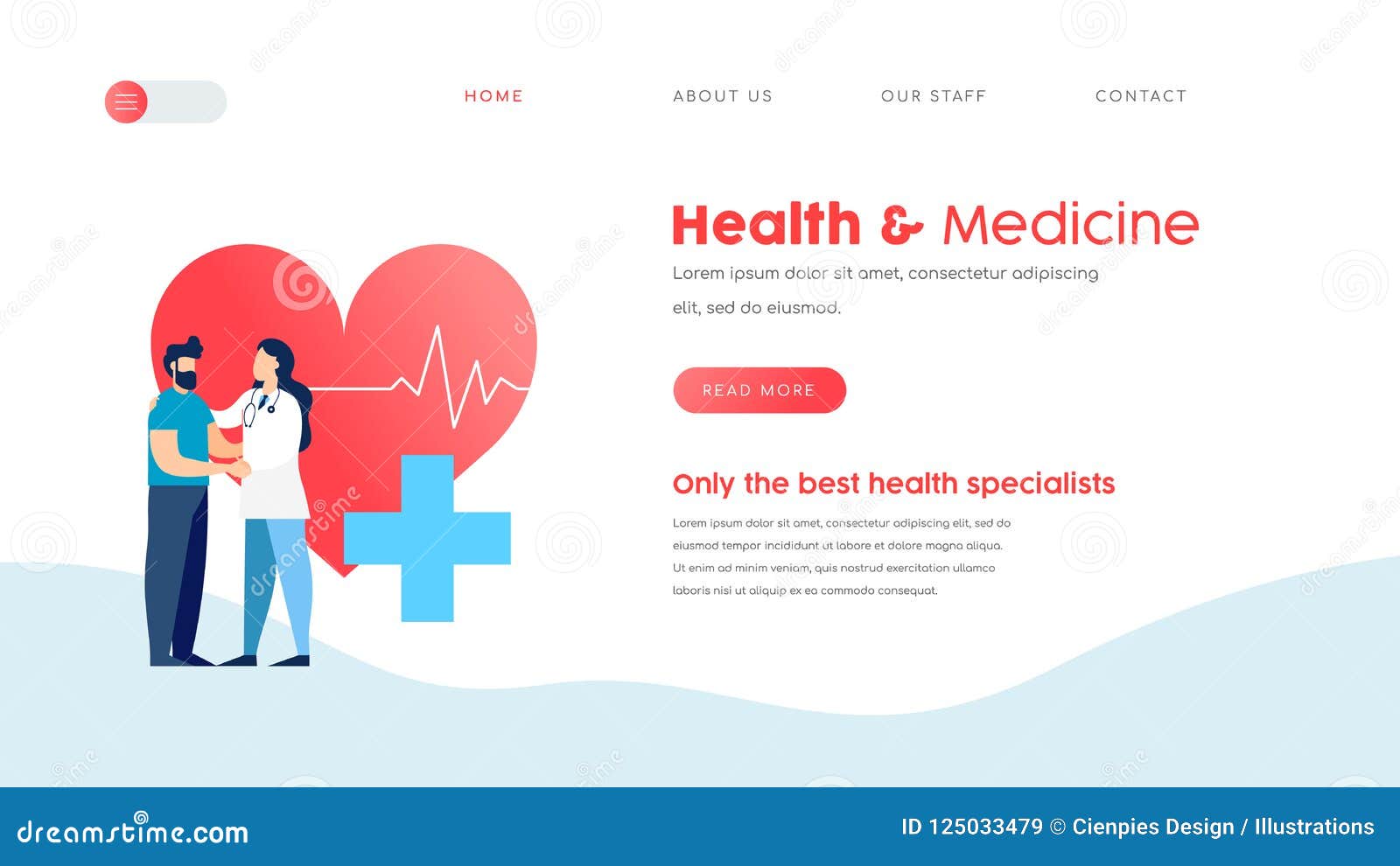 Medical Landing Page Template for Web Doctor Stock Vector ... Medical Landing Page Template for Web Doctor Stock Vector ...