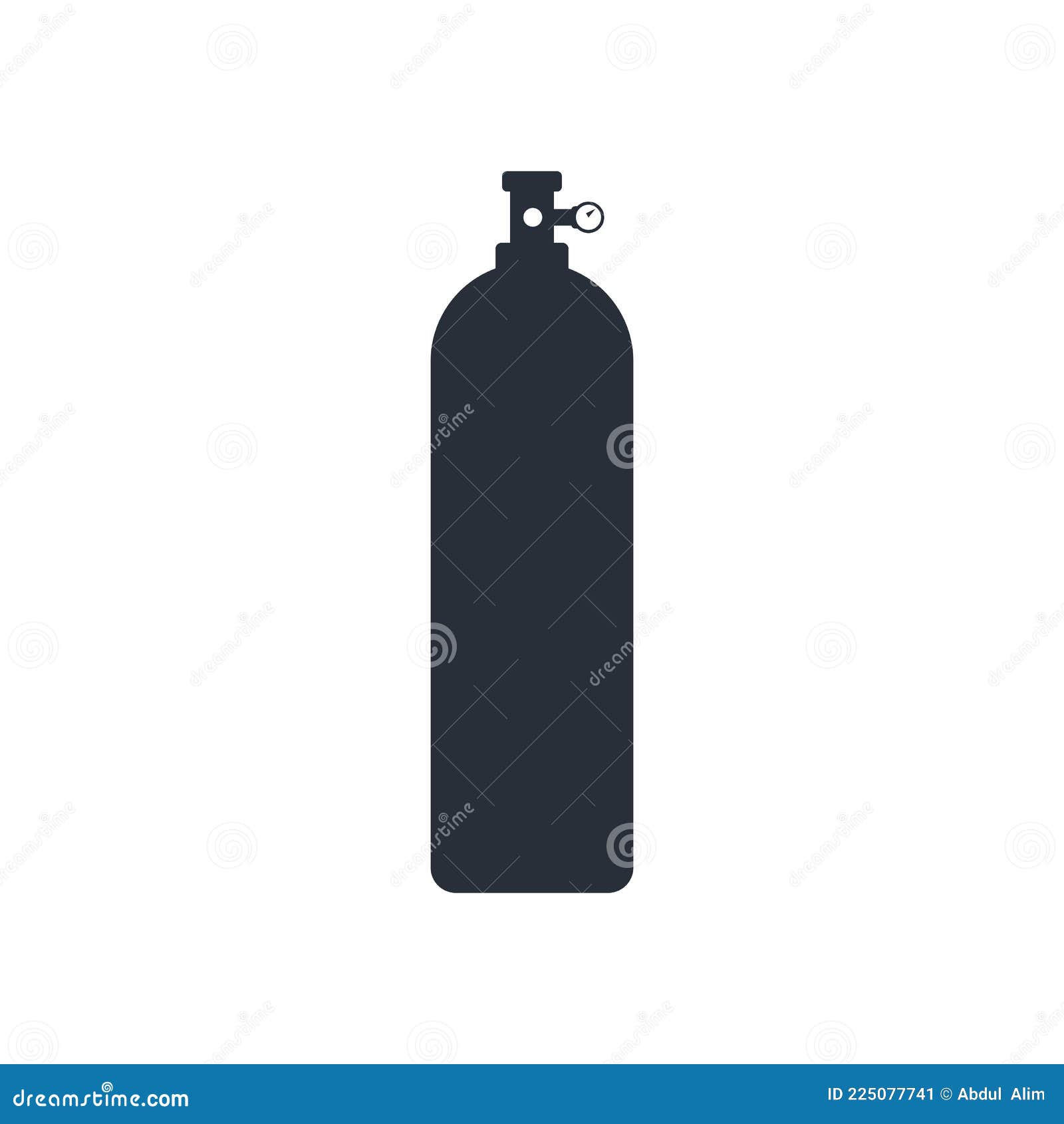 Medical Life Support Oxygen Cylinder Icon. Stock Vector - Illustration ...