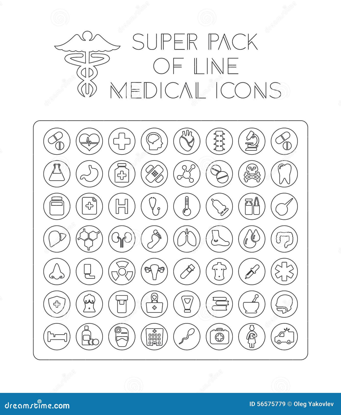 Medical line icon pack stock vector. Illustration of banner - 56575779