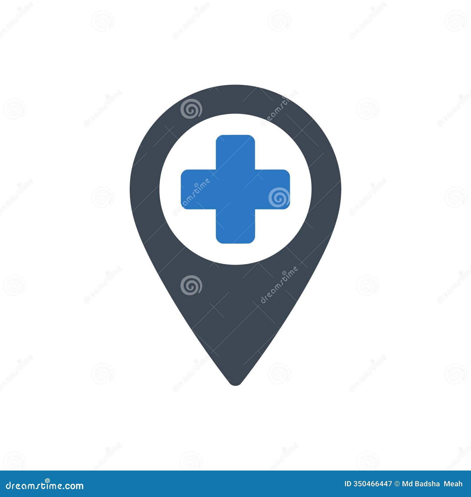 Medical Location Marker Icon Stock Vector - Illustration of services ...