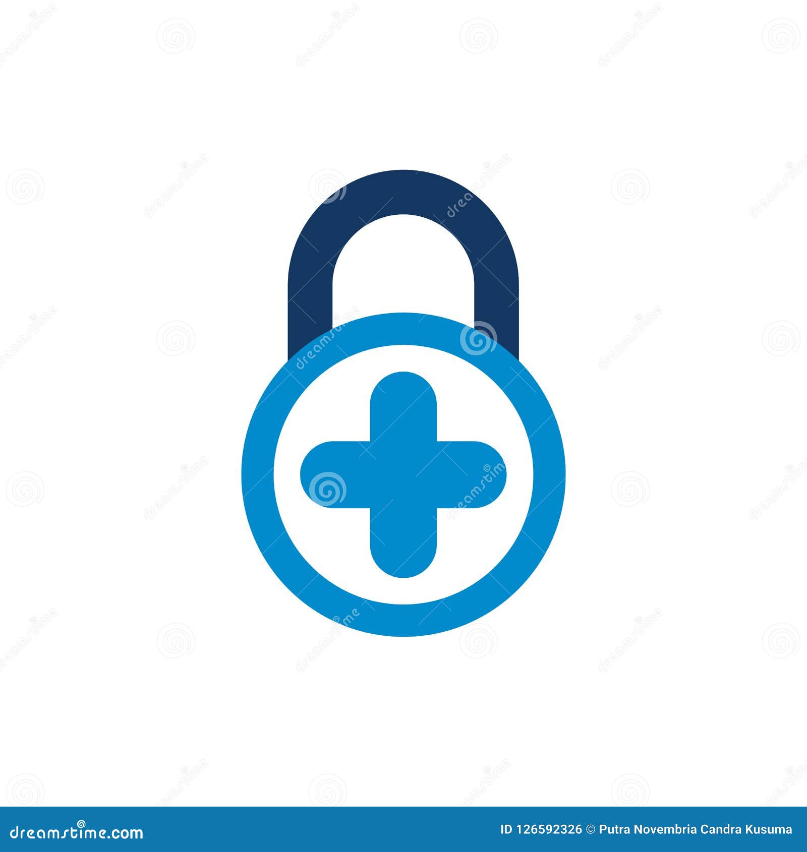 Medical Lock Logo Icon Design Stock Vector - Illustration of padlock ...
