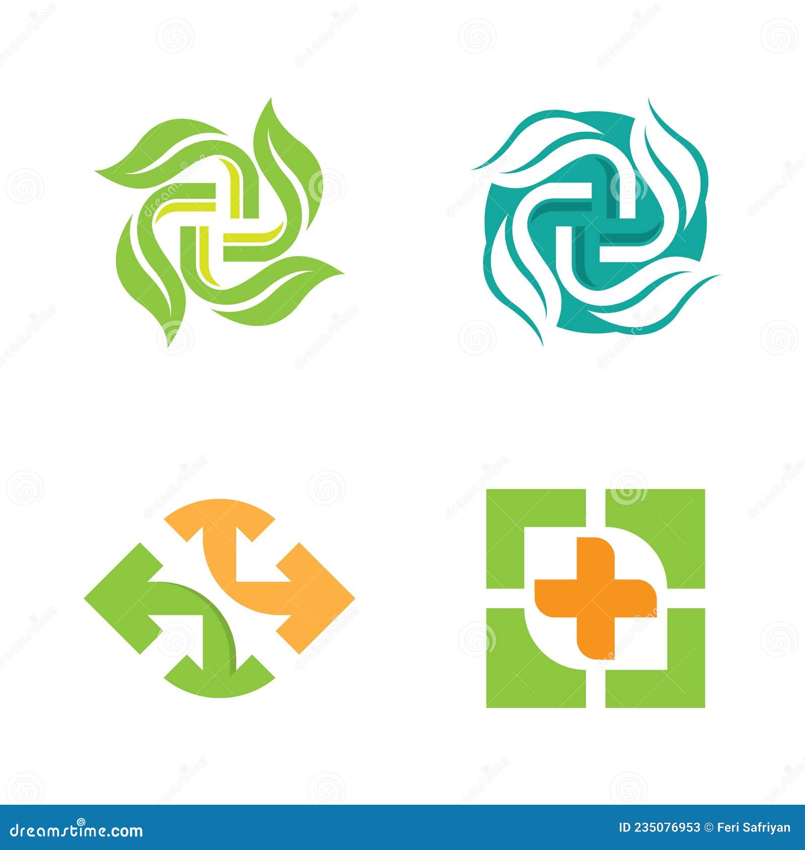 Medical logo icon set stock vector. Illustration of identity - 235076953