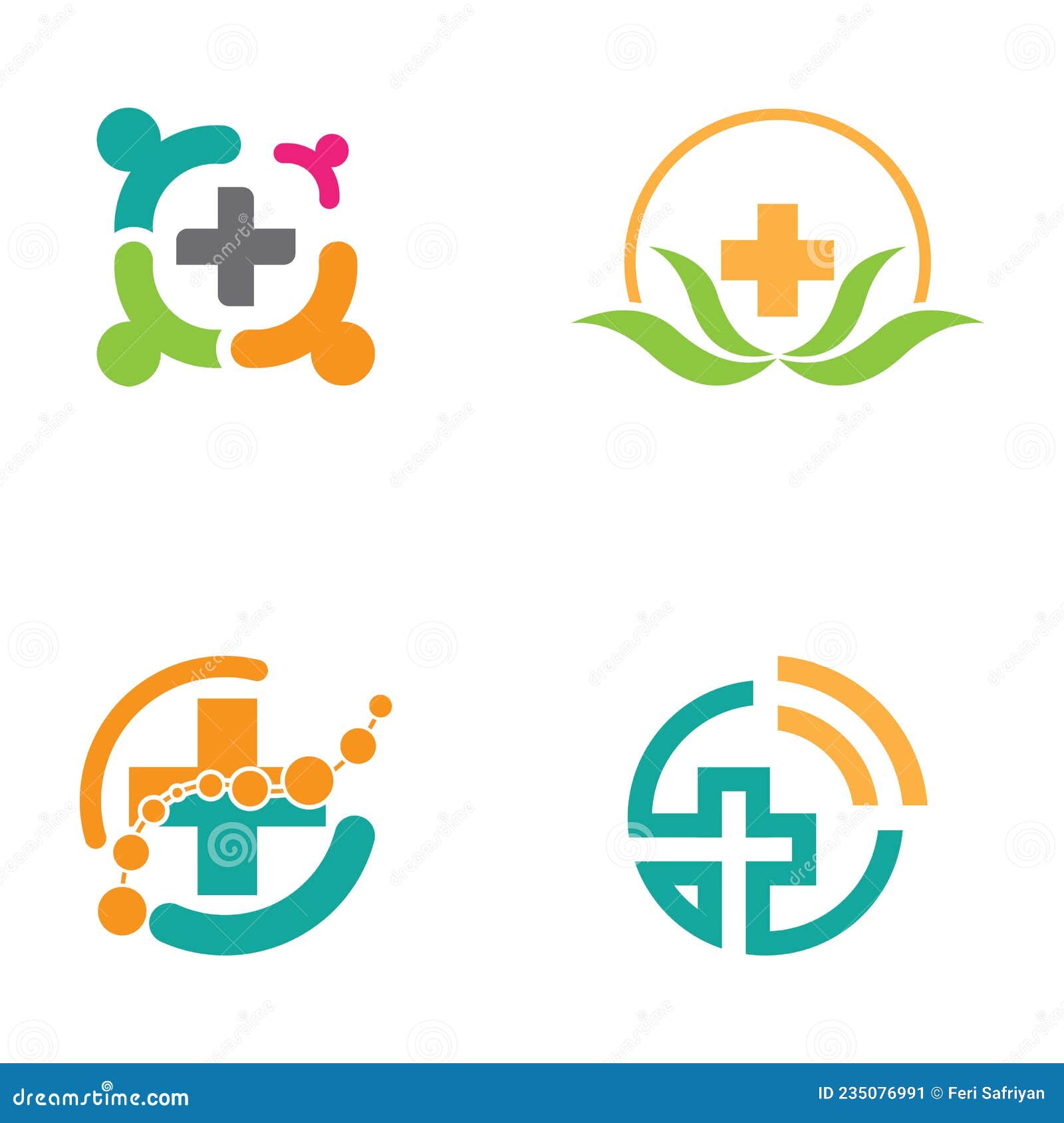 Medical logo icon set stock vector. Illustration of graphic - 235076991