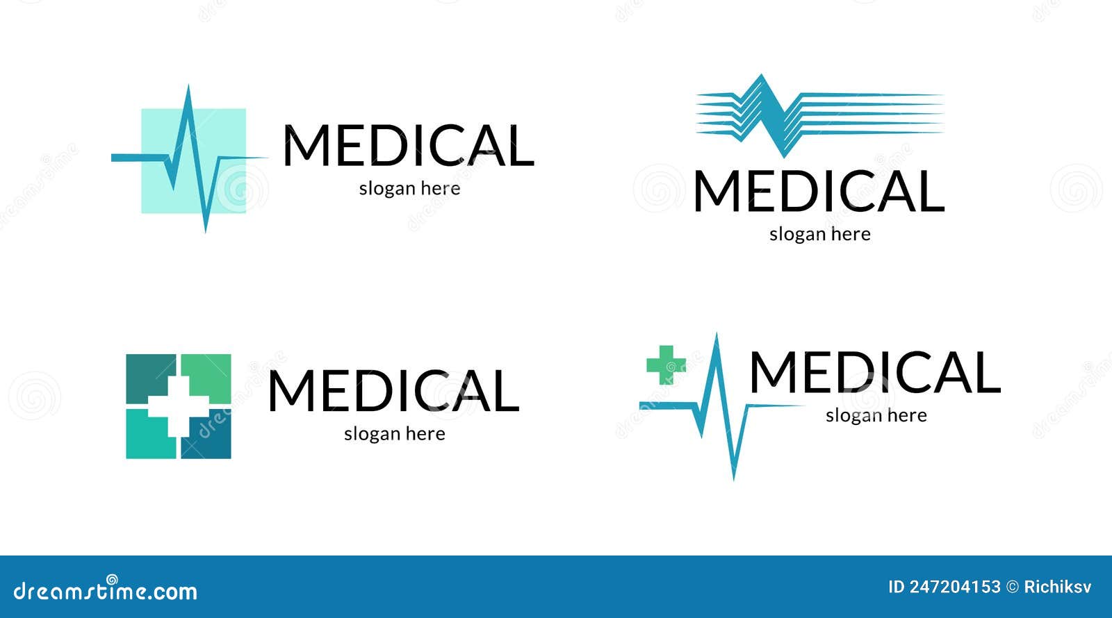 Medical logo set stock vector. Illustration of logotype - 247204153