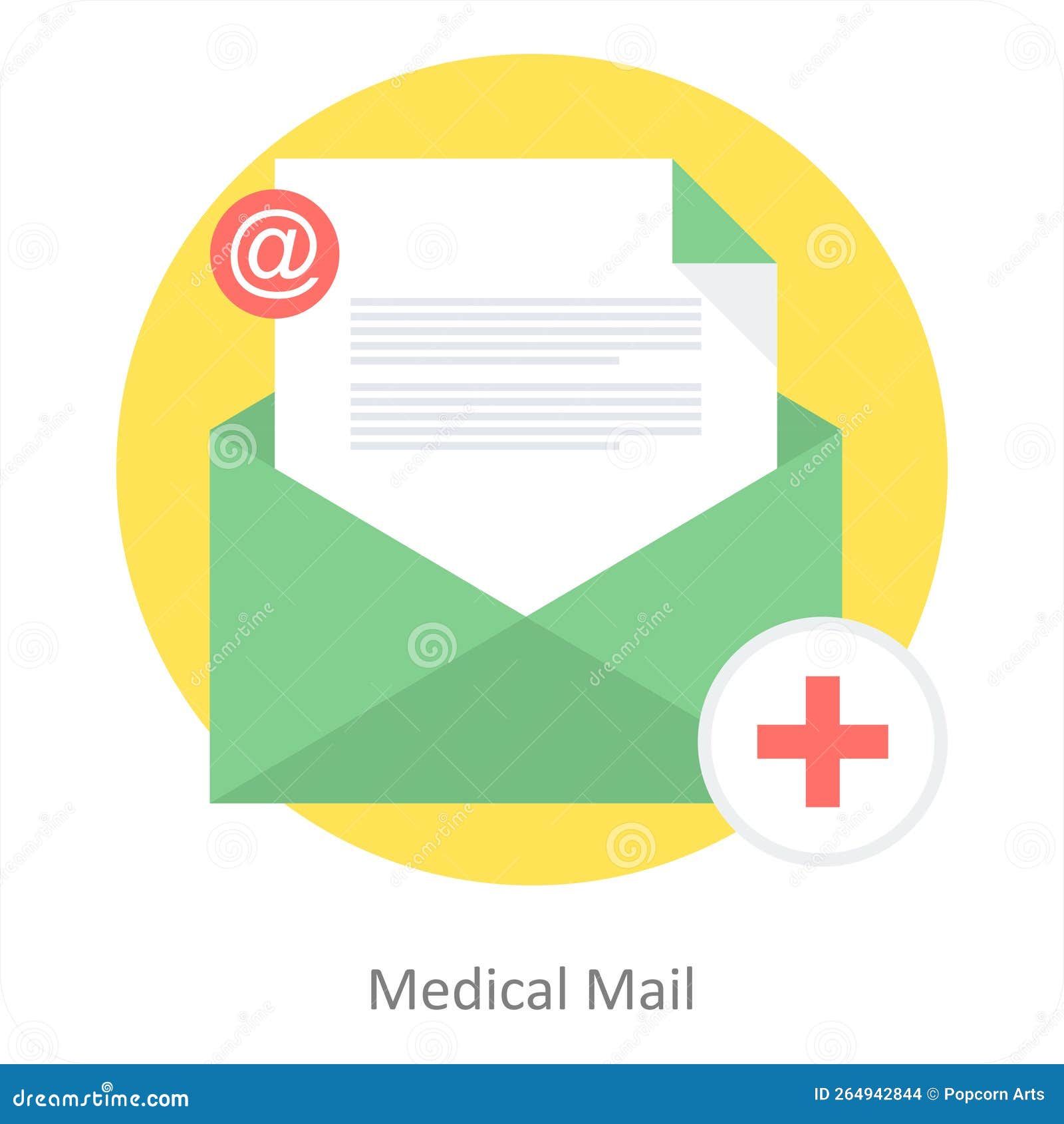 Medical Mail stock vector. Illustration of health, medical - 264942844