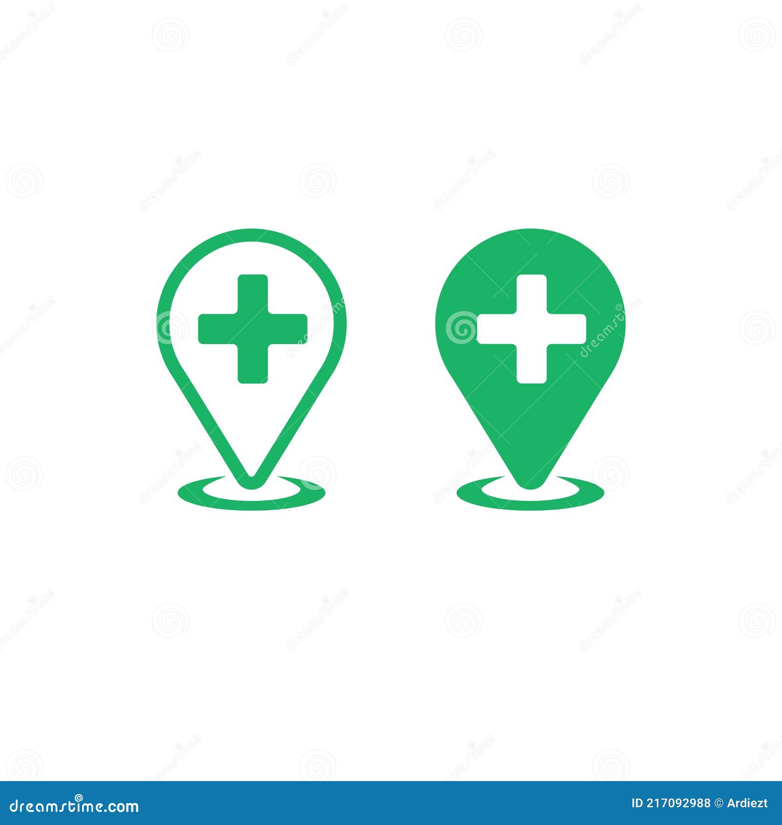 Medical Map Marker Icon Vector Illustration Stock Vector - Illustration ...