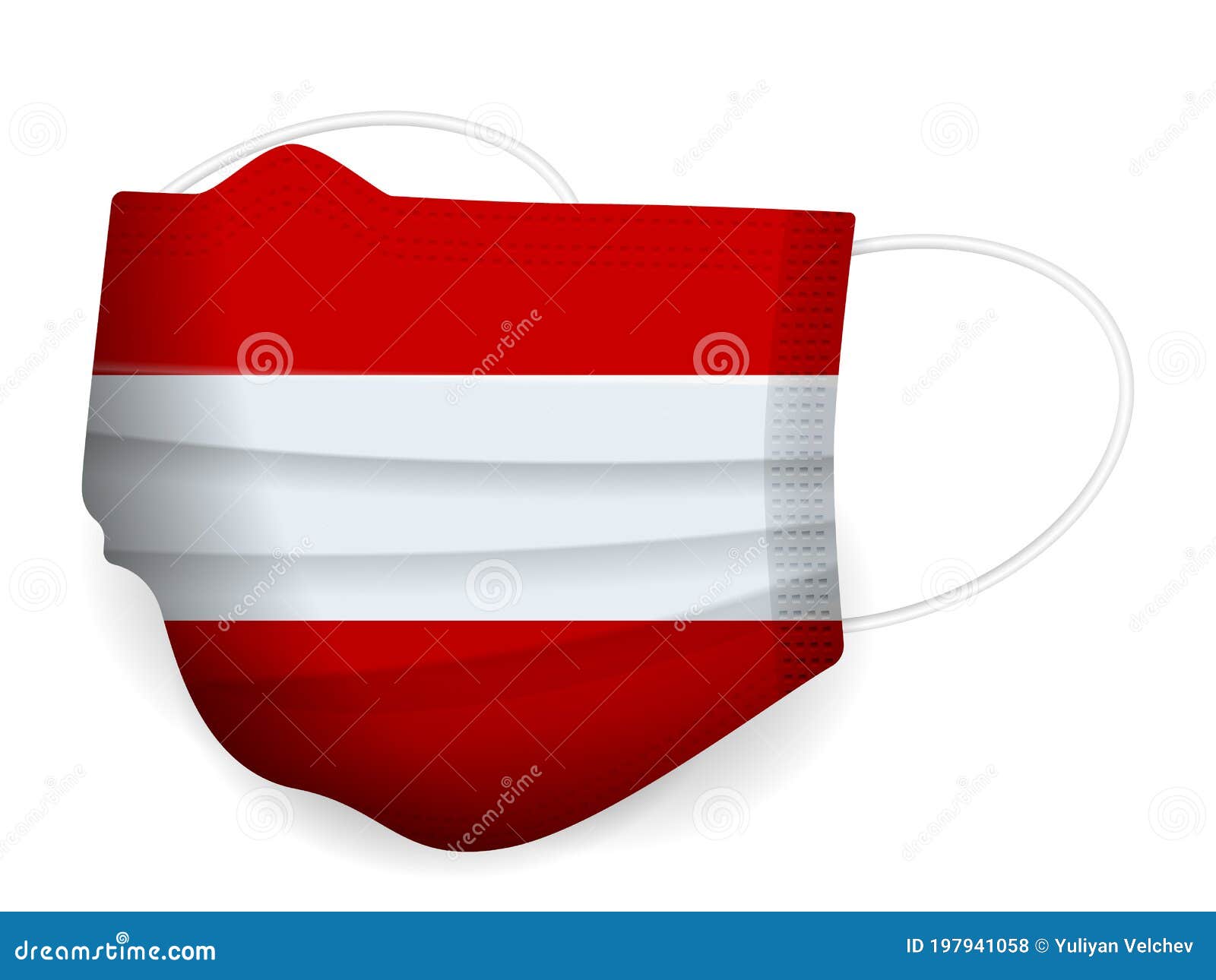 Medical mask Austria flag stock vector. Illustration of surgical ...
