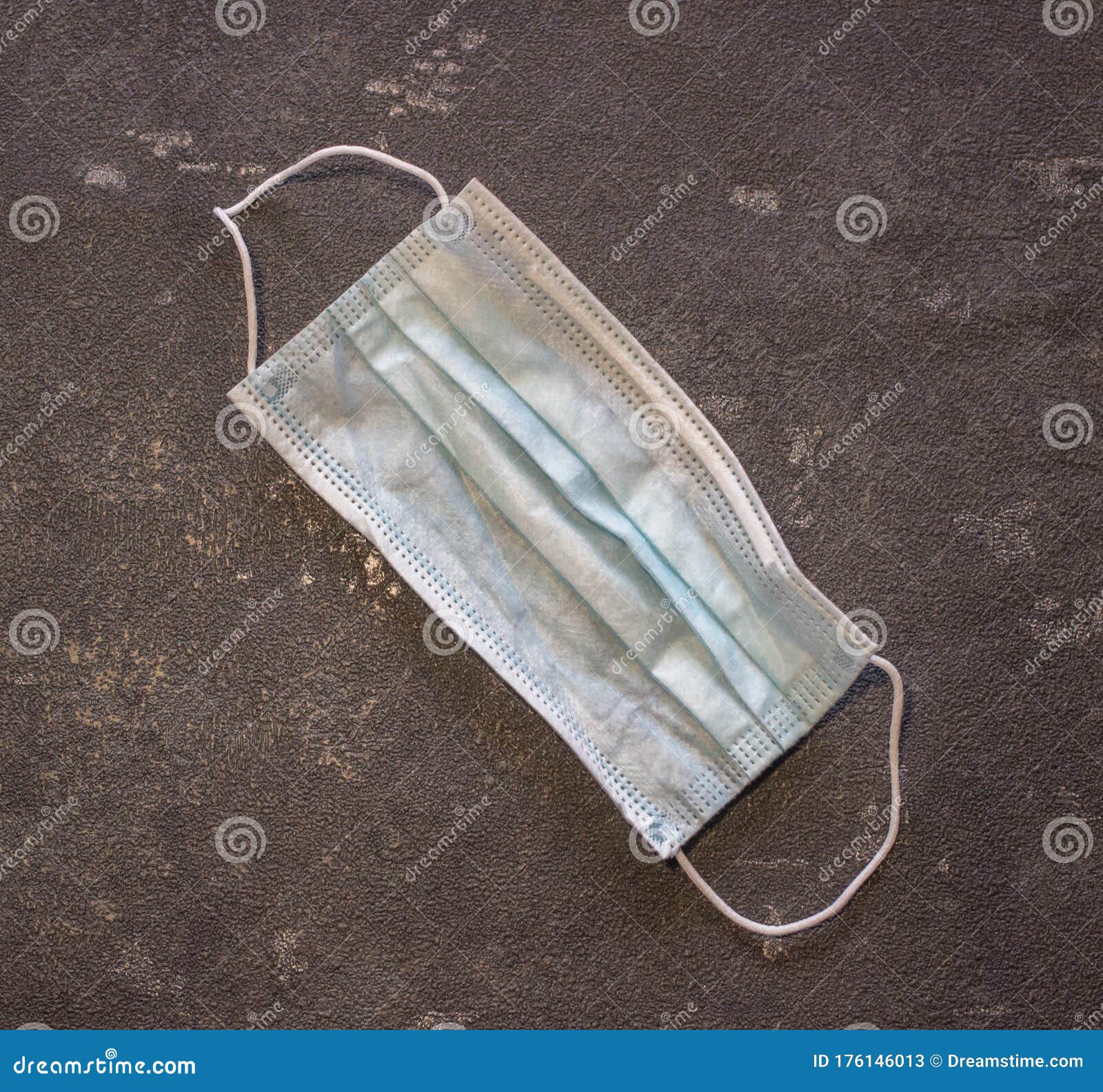 Medical Mask on a Black Background. Virus and Flu Control Stock Image ...