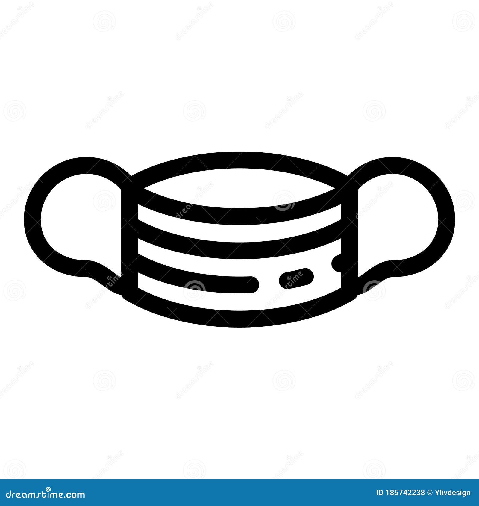 Medical Mask Icon, Outline Style Stock Vector - Illustration of outline ...