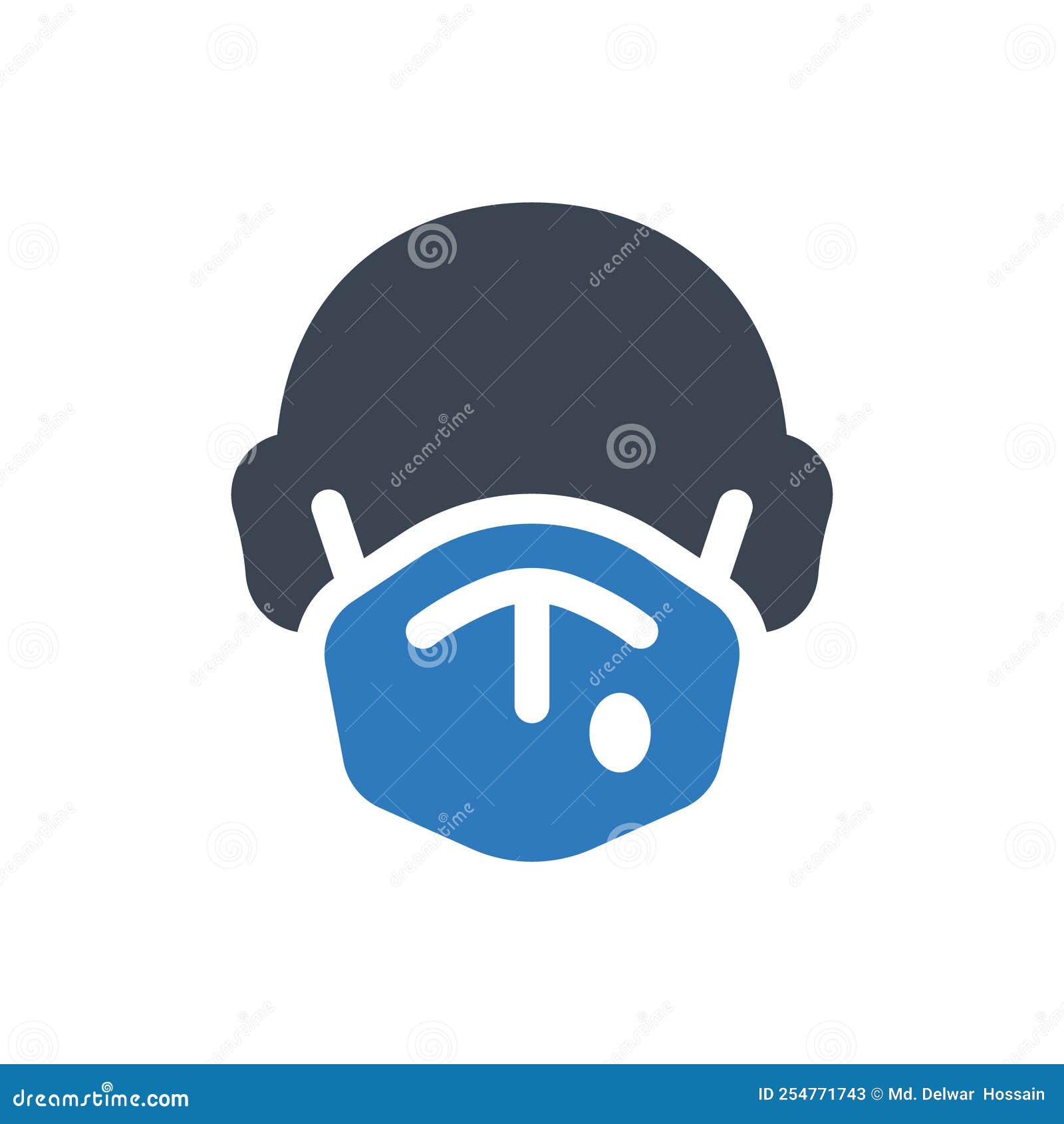 Medical mask icon stock vector. Illustration of illustrations - 254771743