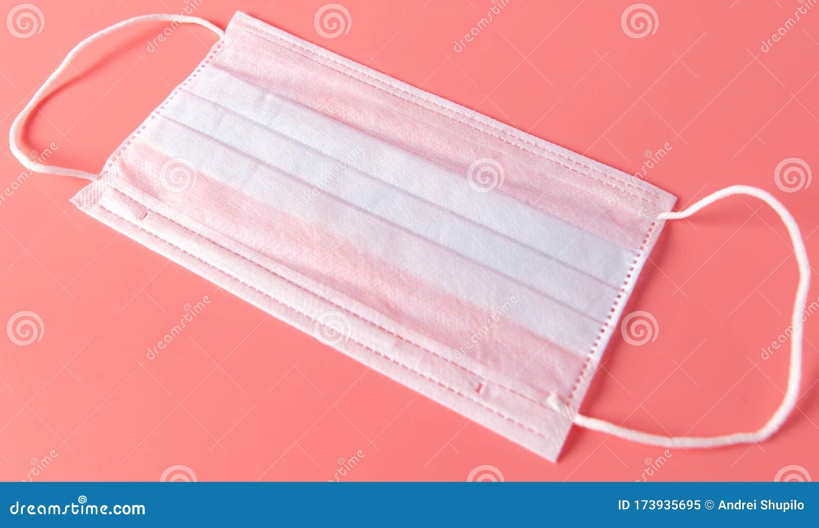 Medical Mask Isolated on a Pink Stock Image - Image of sneezes, microbe ...