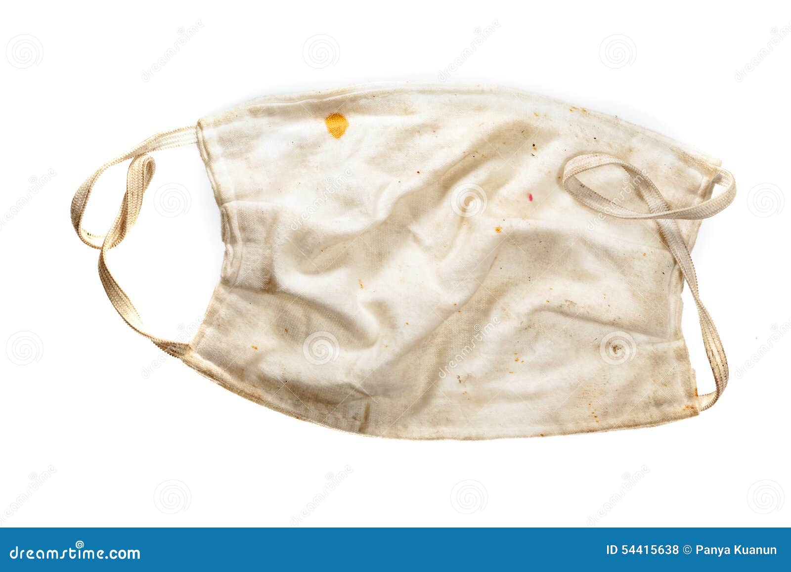 Medical Mask Isolated on White , through the Use of Dirty Stock Photo ...