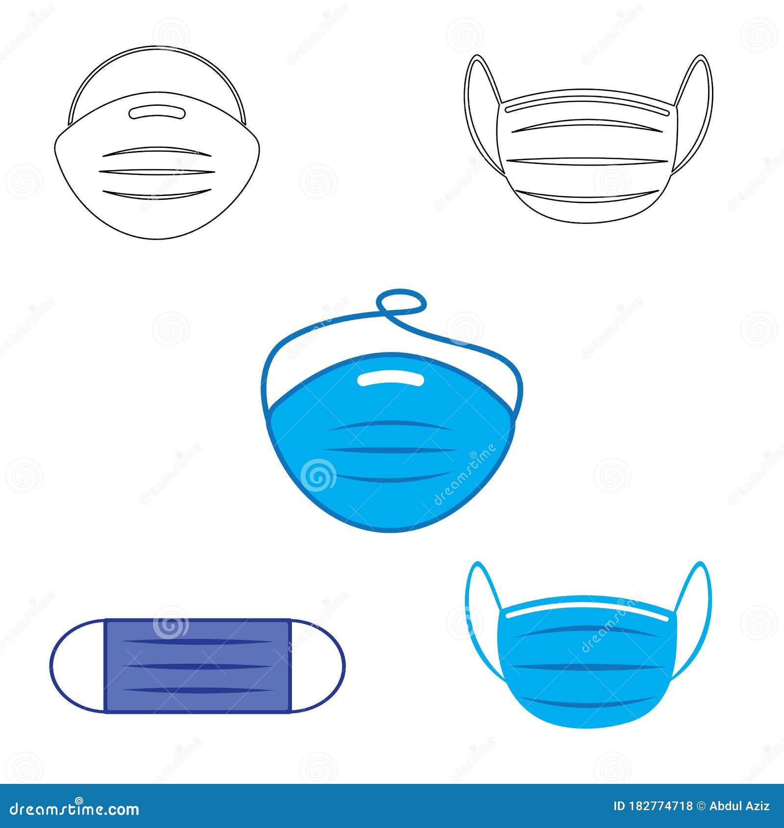 Medical mask logo vector stock illustration. Illustration of allergy ...