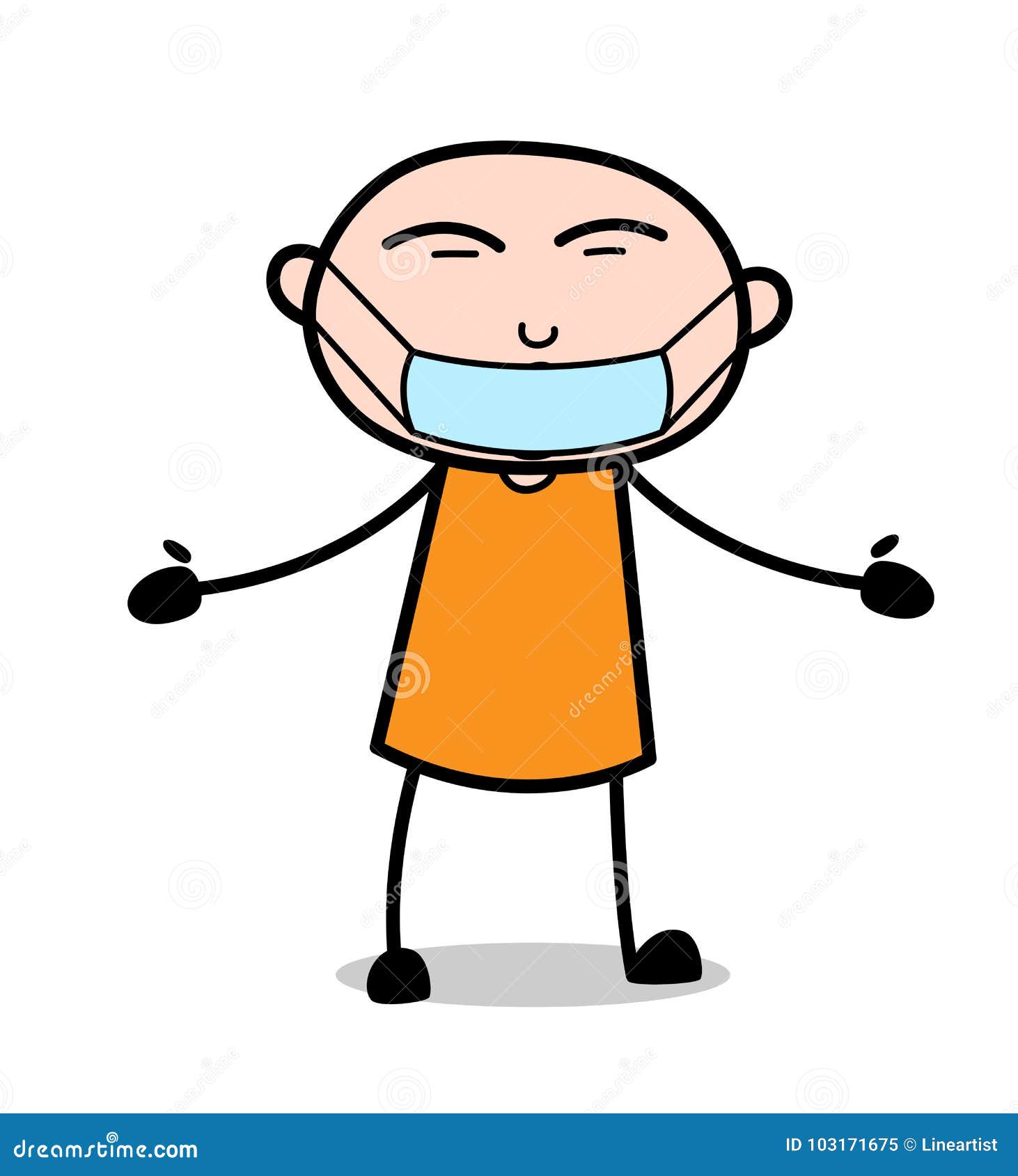 Medical Mask on Robber Face Stock Illustration - Illustration of ...