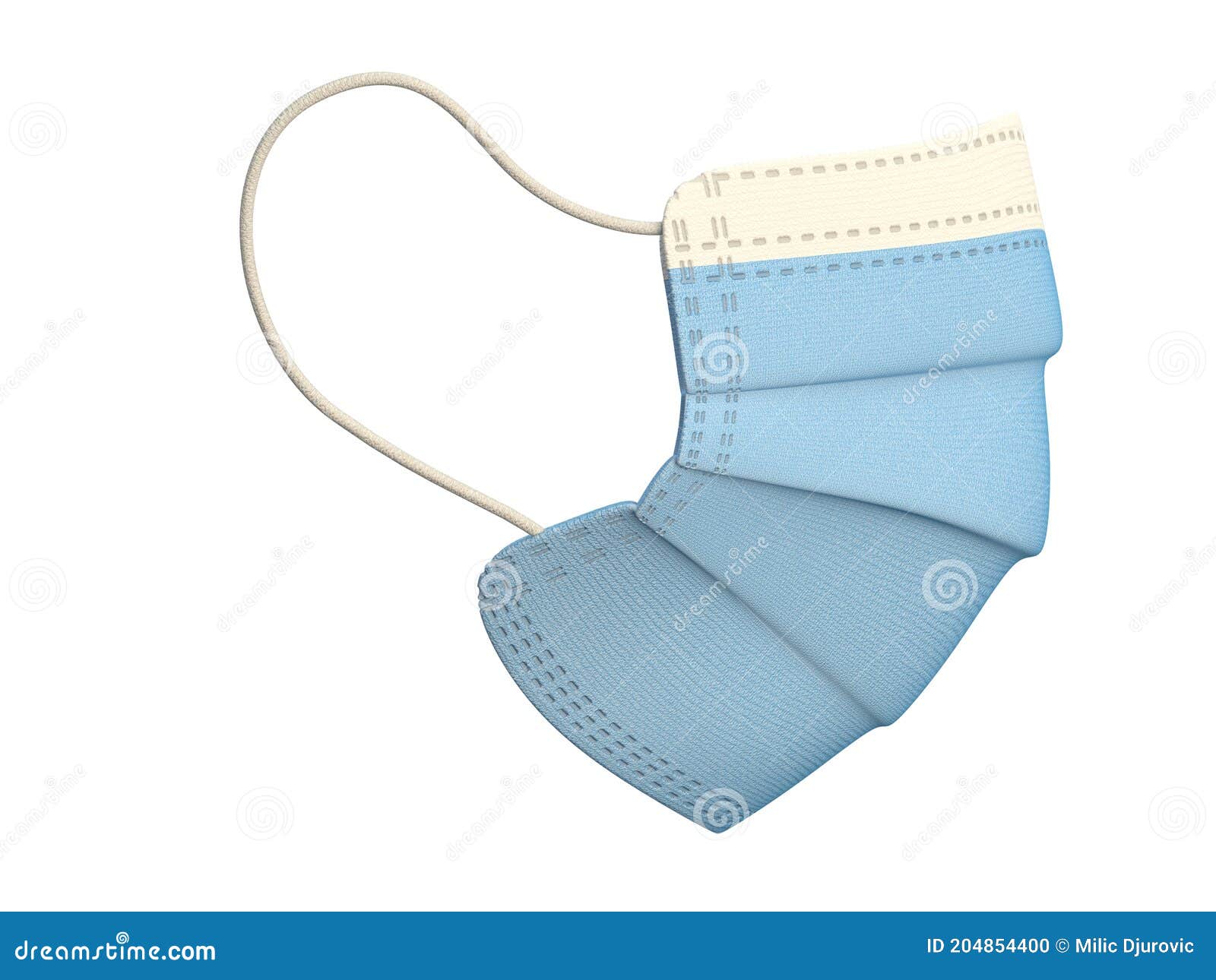 Medical mask side view 3D stock illustration. Illustration of doctor ...