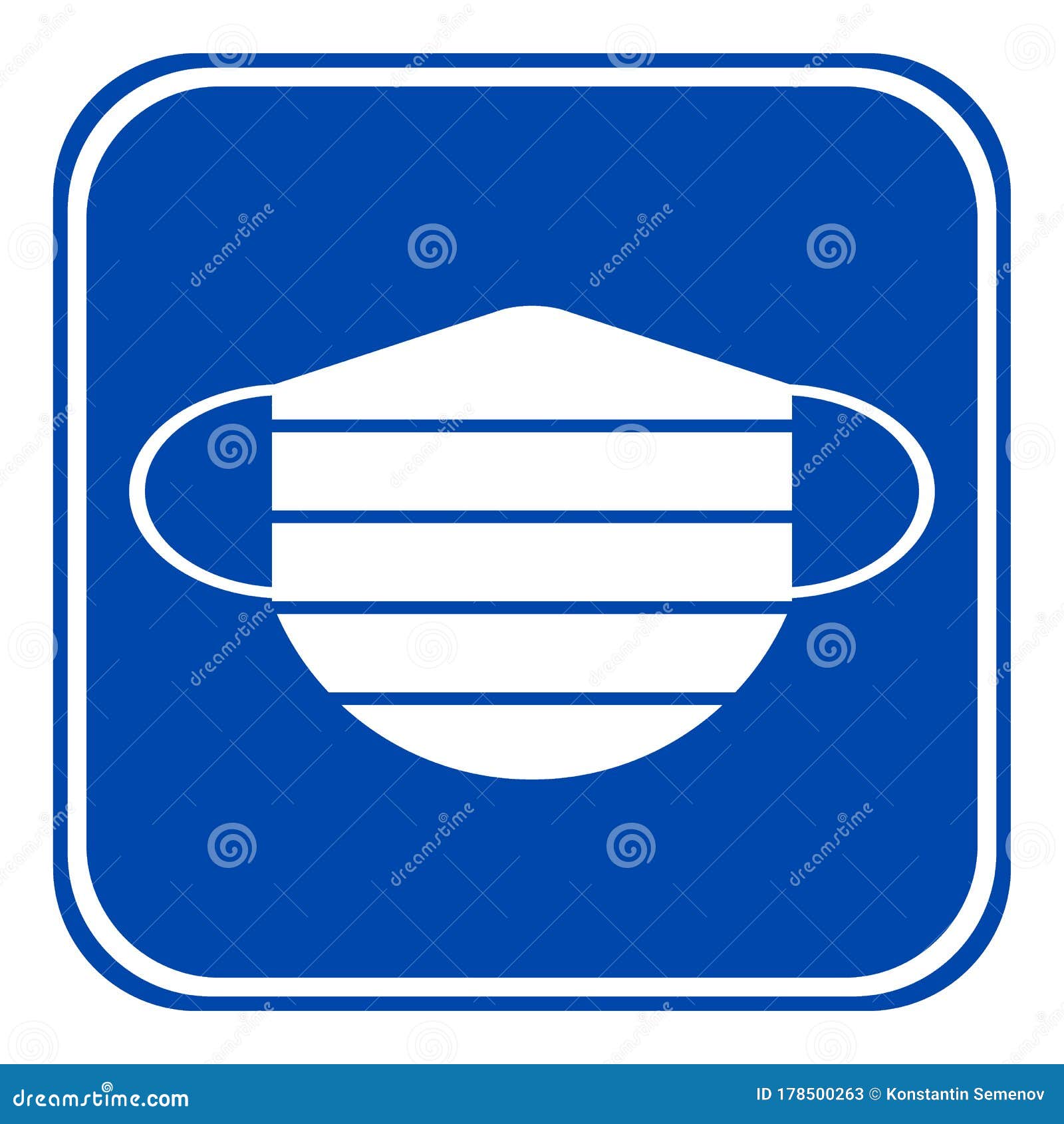 Medical mask sign stock illustration. Illustration of graphic - 178500263
