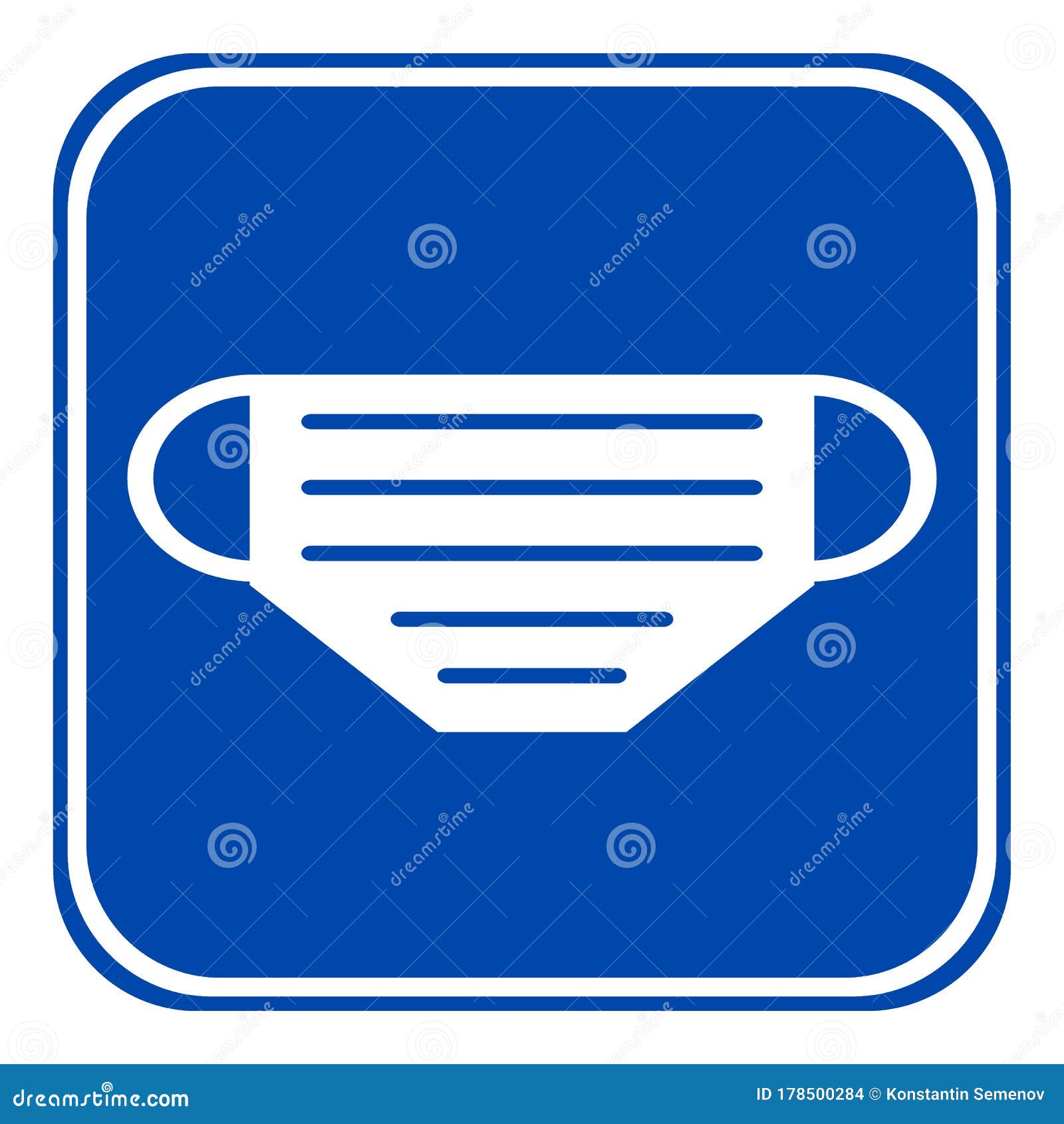 Medical mask sign stock illustration. Illustration of isolated - 178500284