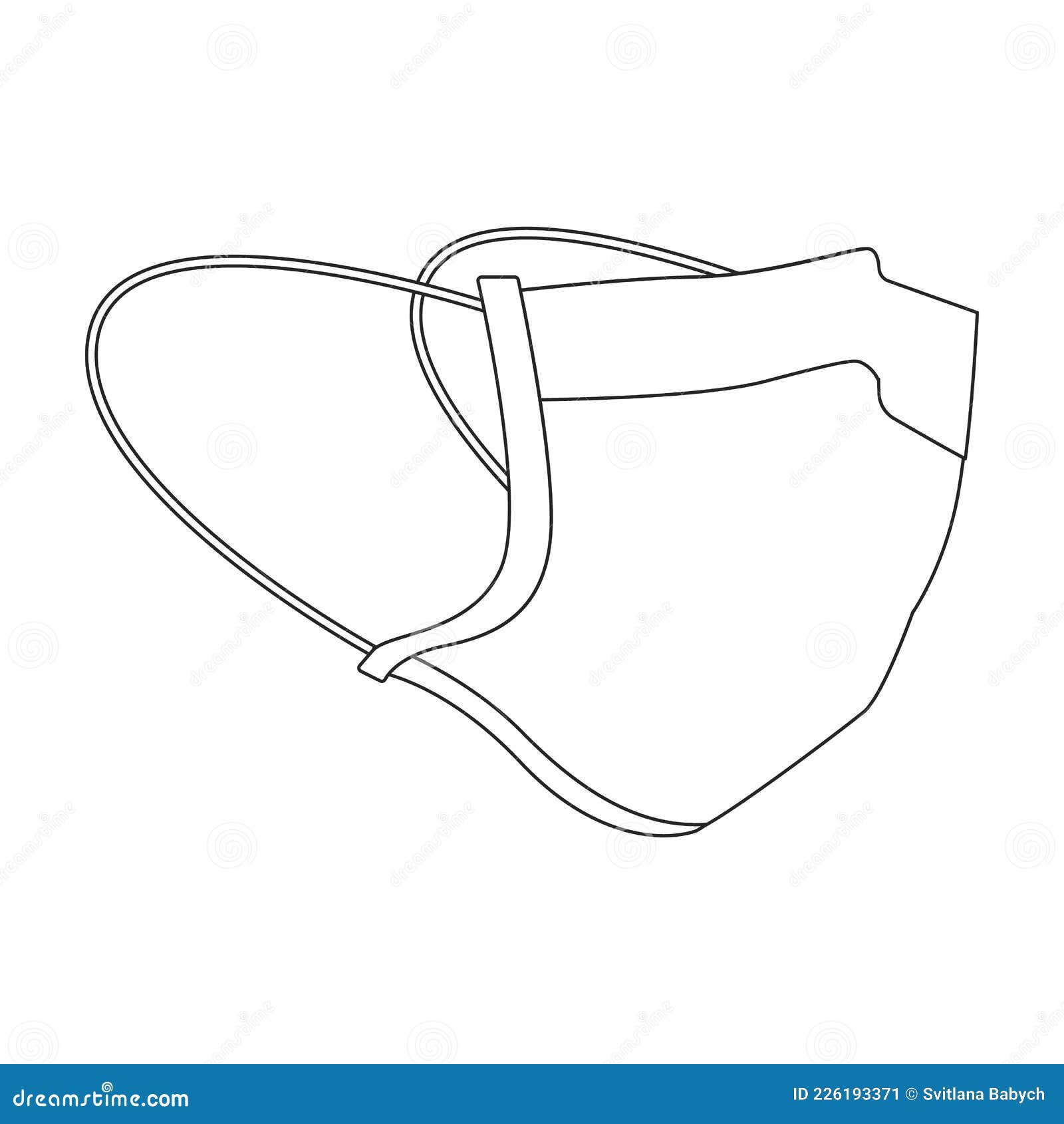 Medical Mask Vector Icon.Outline Vector Icon Isolated on White ...