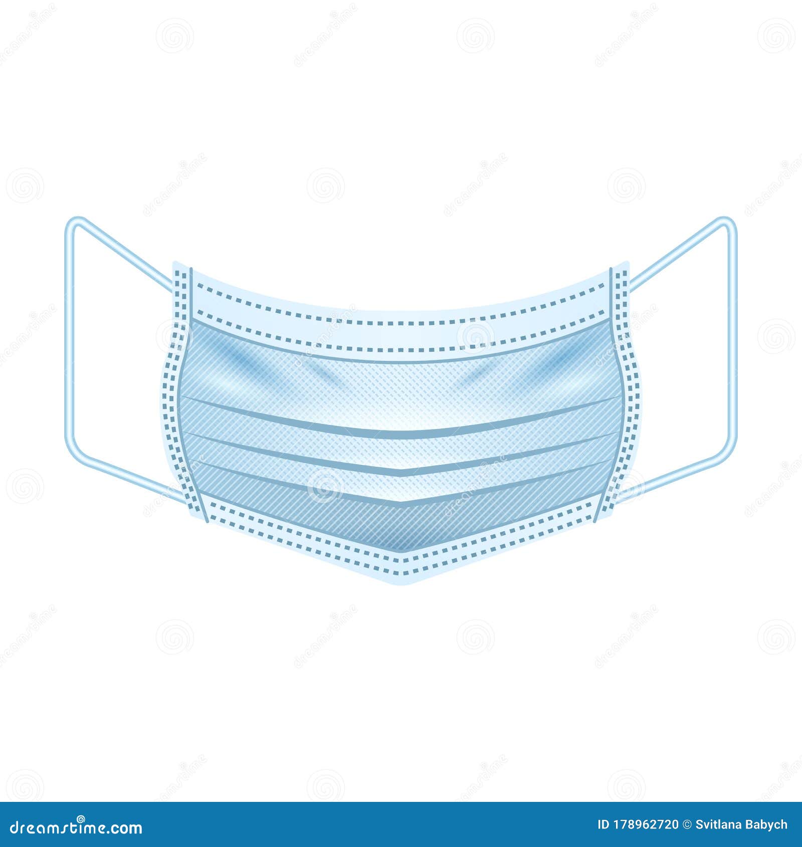 Medical Mask Vector Icon.Realistic Vector Icon Isolated on White ...