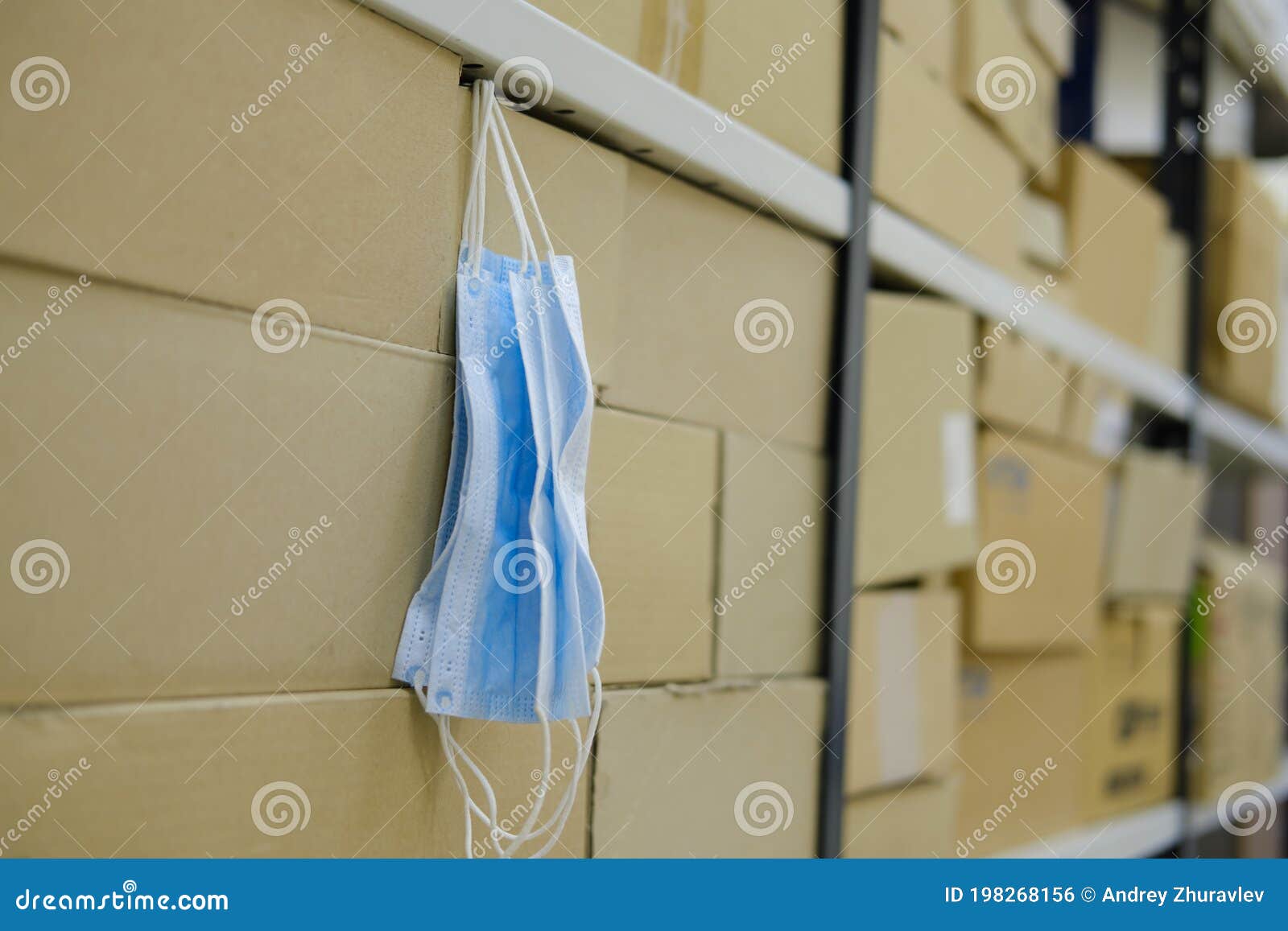 Medical Masks Ready for Transport in the Mail Warehouse Stock Photo ...