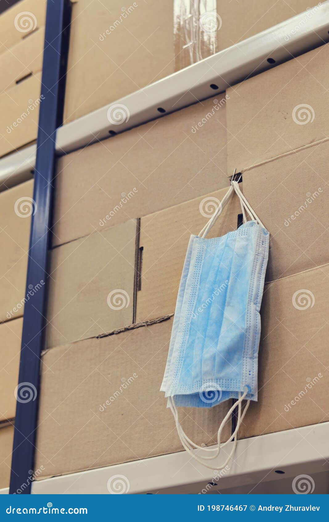 Medical Masks Ready for Transport in the Mail Warehouse Stock Image ...