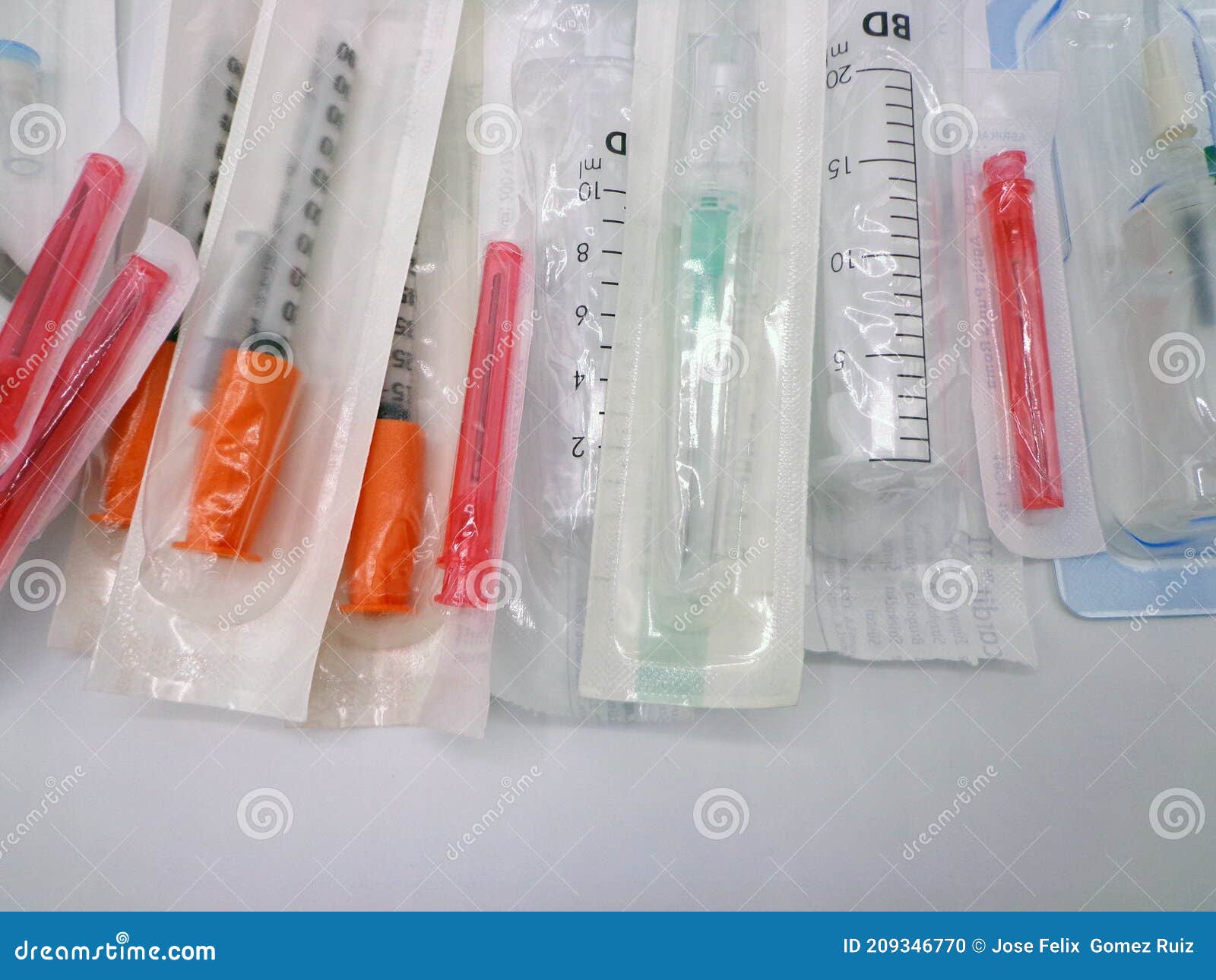 Medical material, syringes stock photo. Image of dessert - 209346770