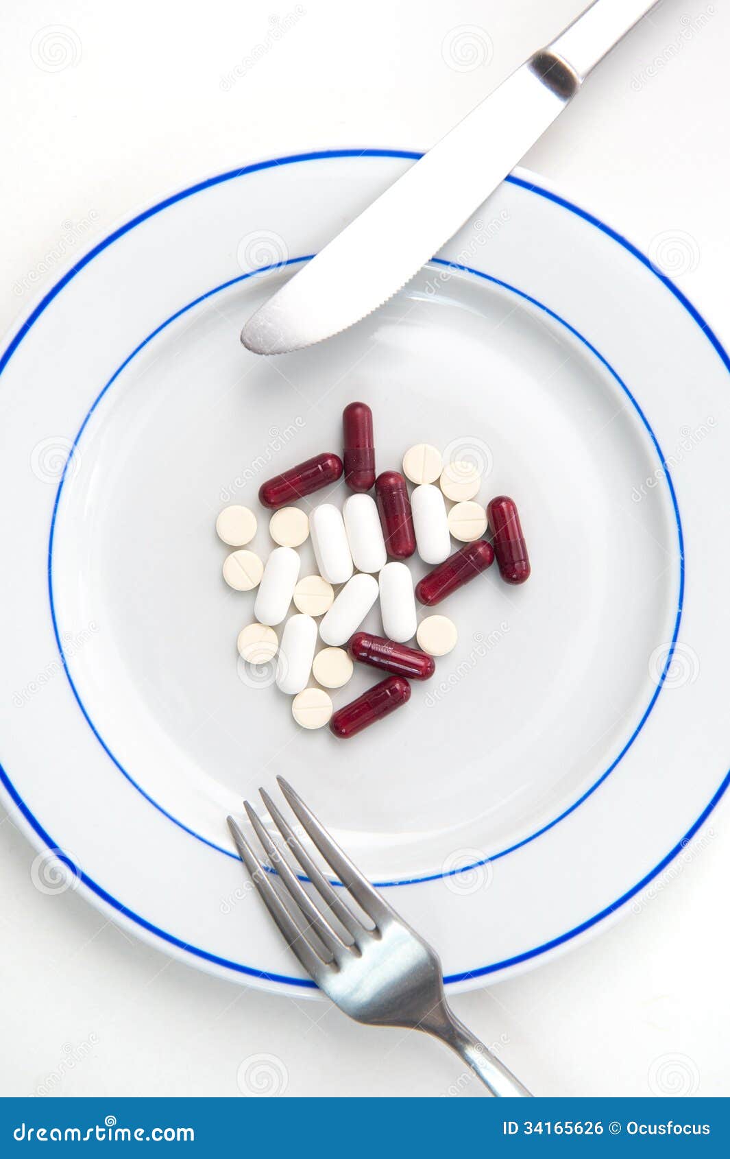 Medical Meal of Pills and Tablets Stock Photo - Image of capsule, drug ...
