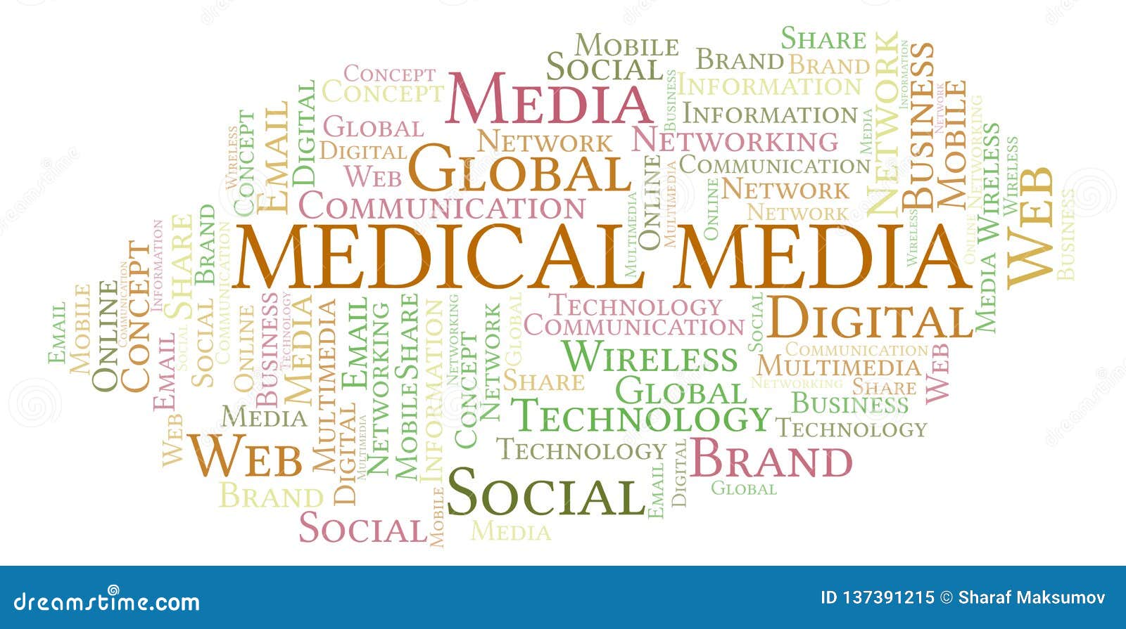 Medical Media word cloud stock illustration. Illustration of collage ...