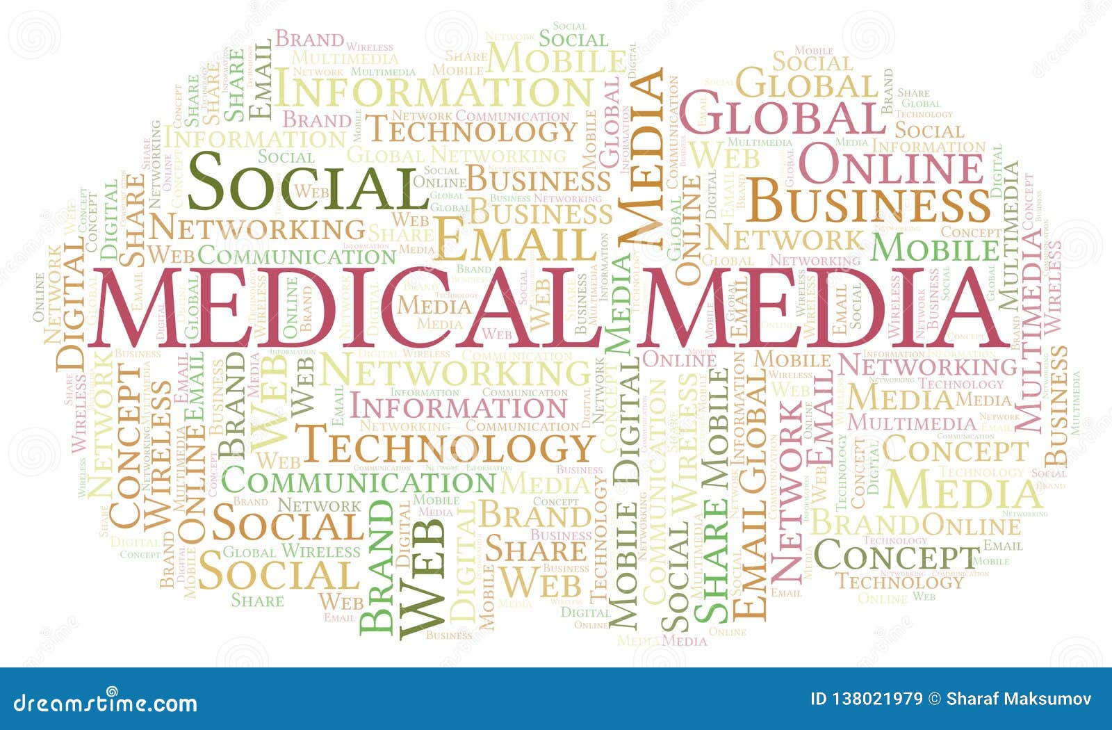 Medical Media word cloud stock illustration. Illustration of concept ...