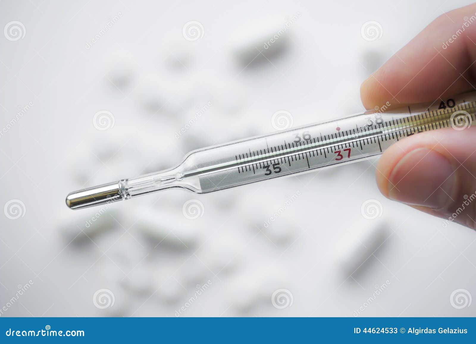 Medical Mercury Thermometer Stock Image - Image of medical, health ...