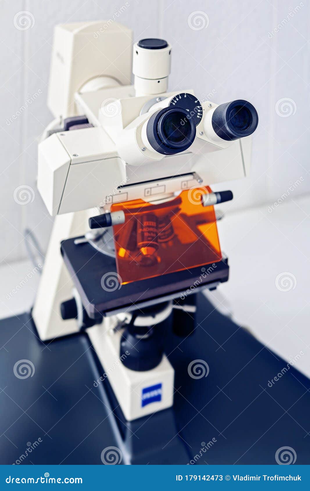 Medical Microscope for Analysis Blood Test Stock Image - Image of drop ...