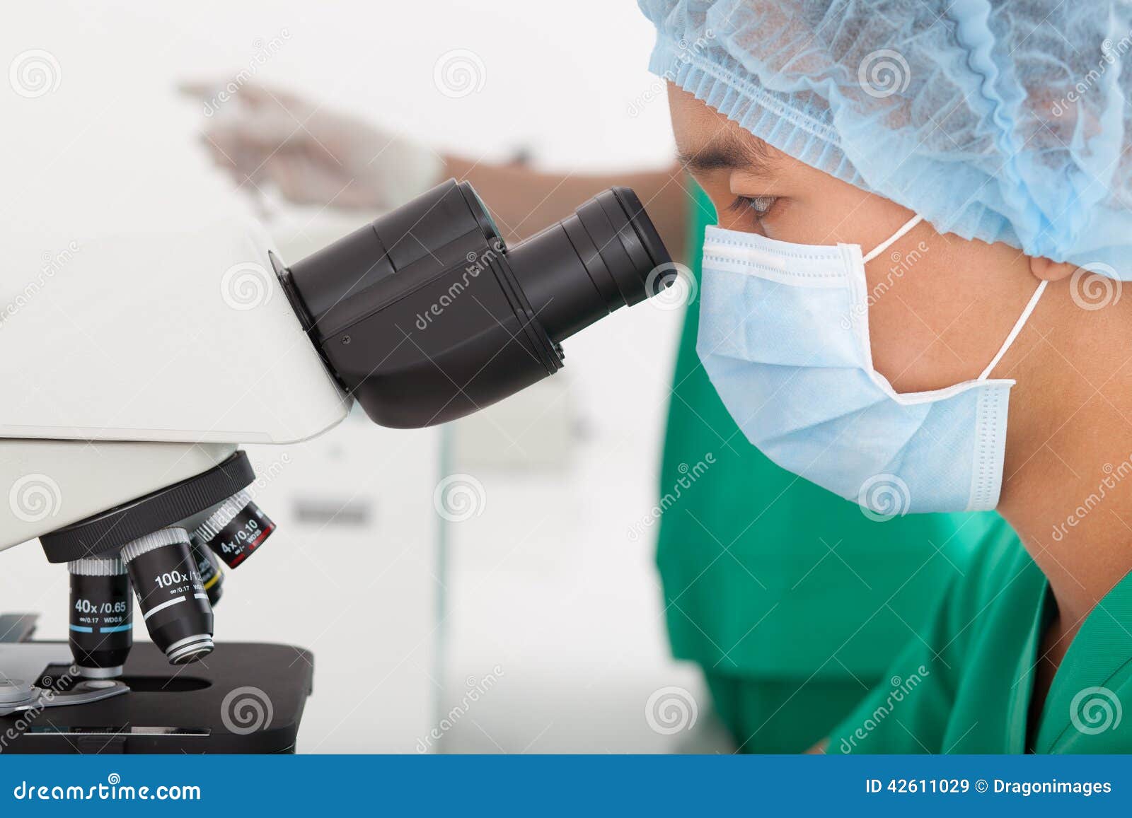 Medical microscope stock image. Image of equipment, experiment - 42611029