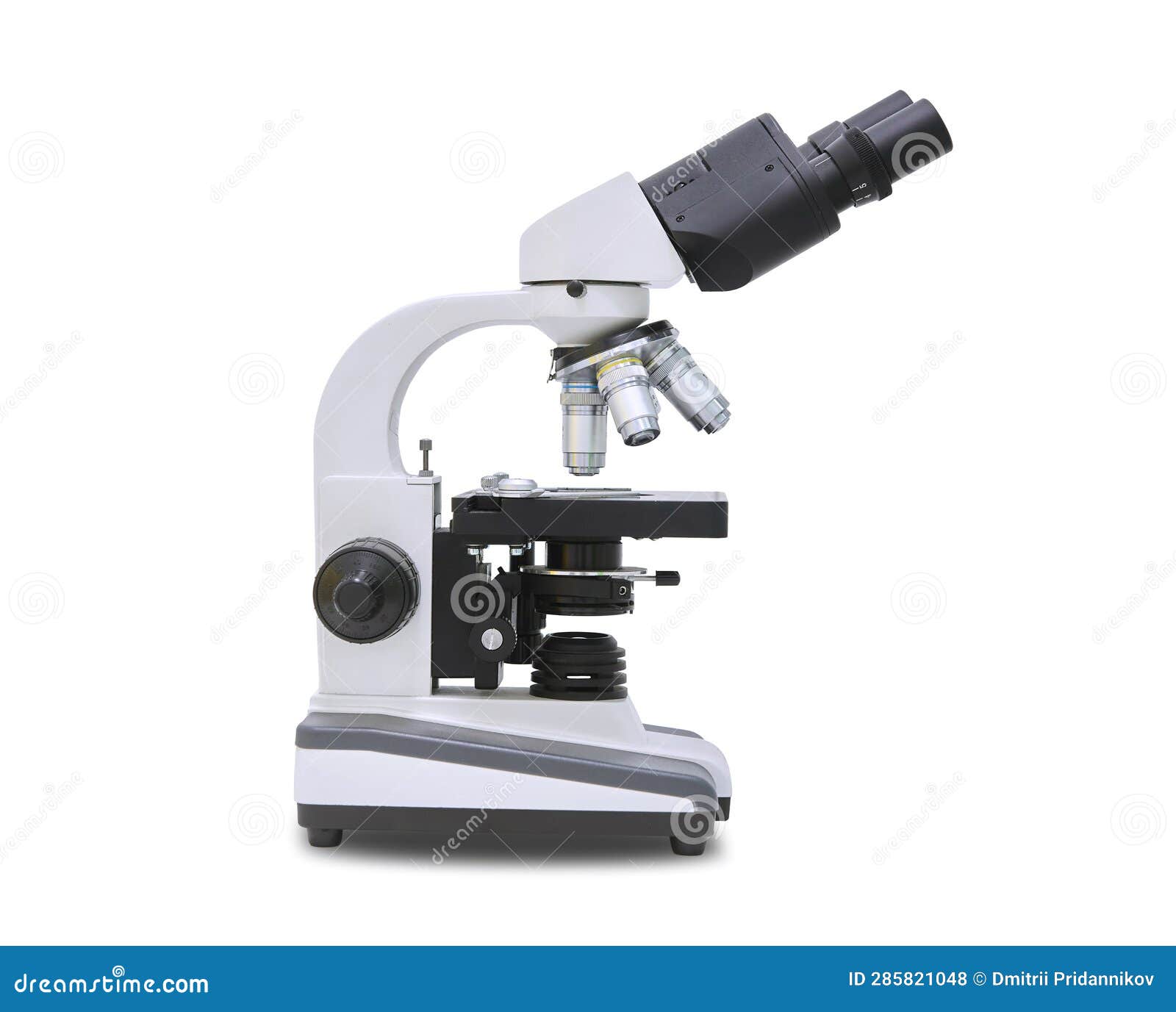 Medical Microscope Isolated on a White Background Stock Photo - Image ...