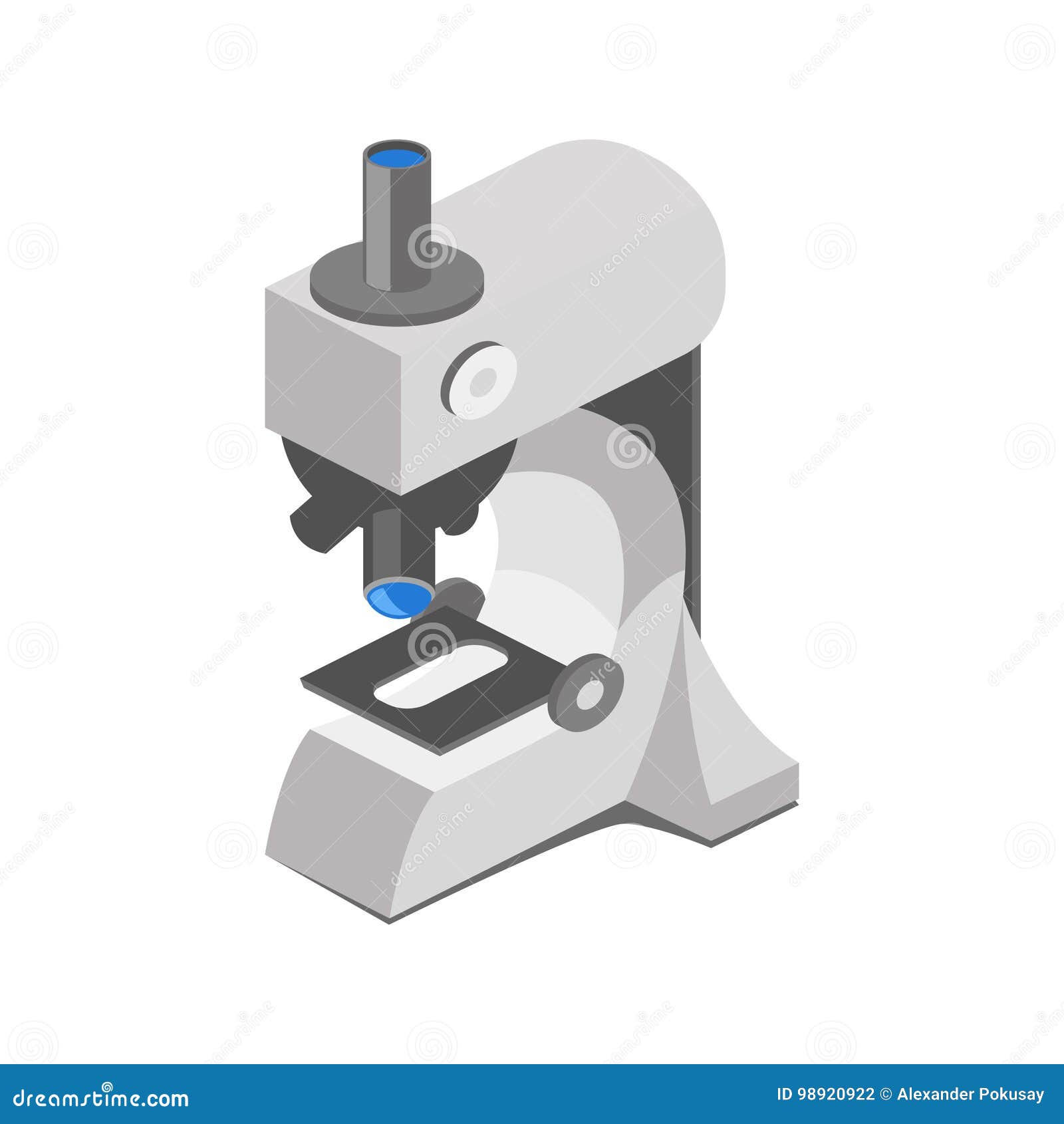 Medical Microscope Isometric Vector Stock Vector - Illustration of ...