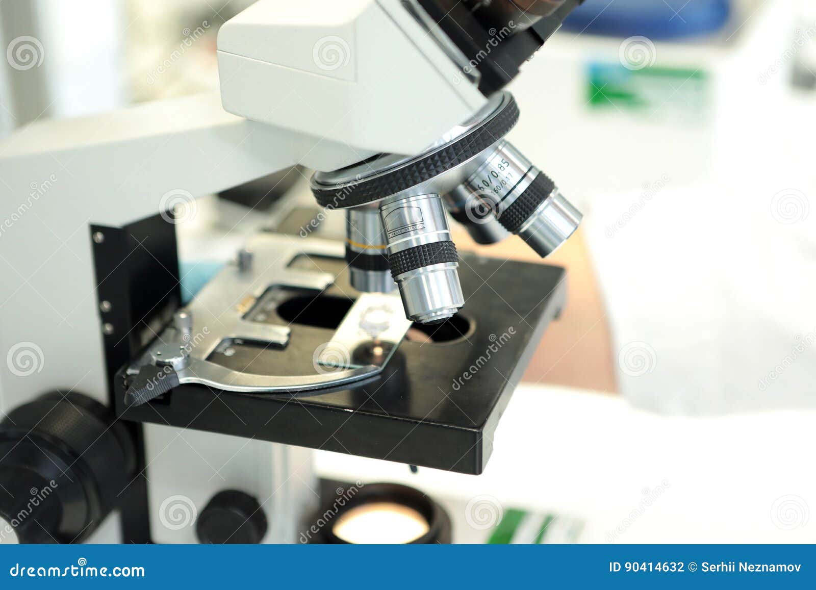 Medical Microscope. Professional Pharmaceutical Microscope. Study of ...