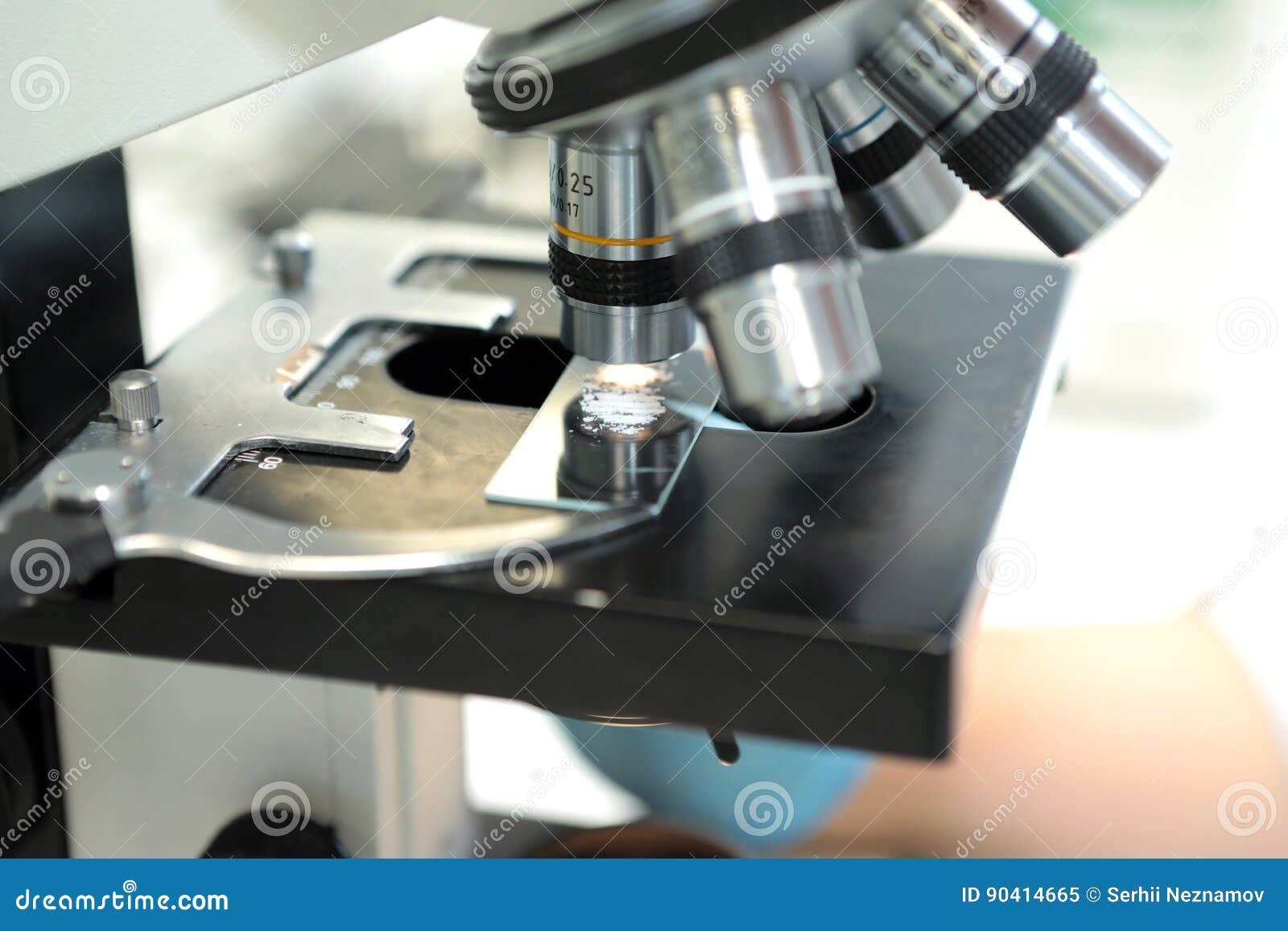 Medical Microscope. Professional Pharmaceutical Microscope. Study of ...